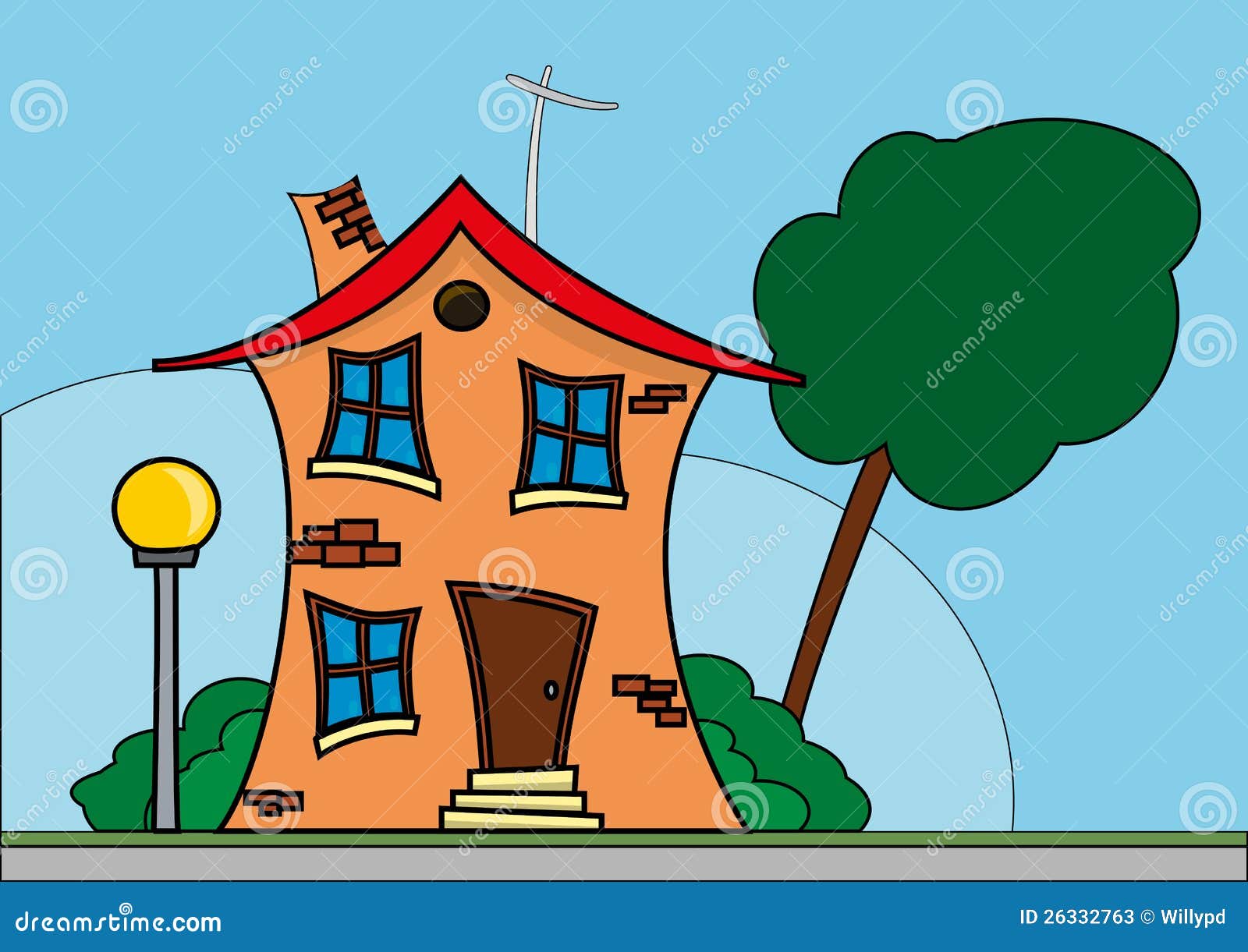 Hauscomics vektor abbildung. Illustration von karikatur - 26332763