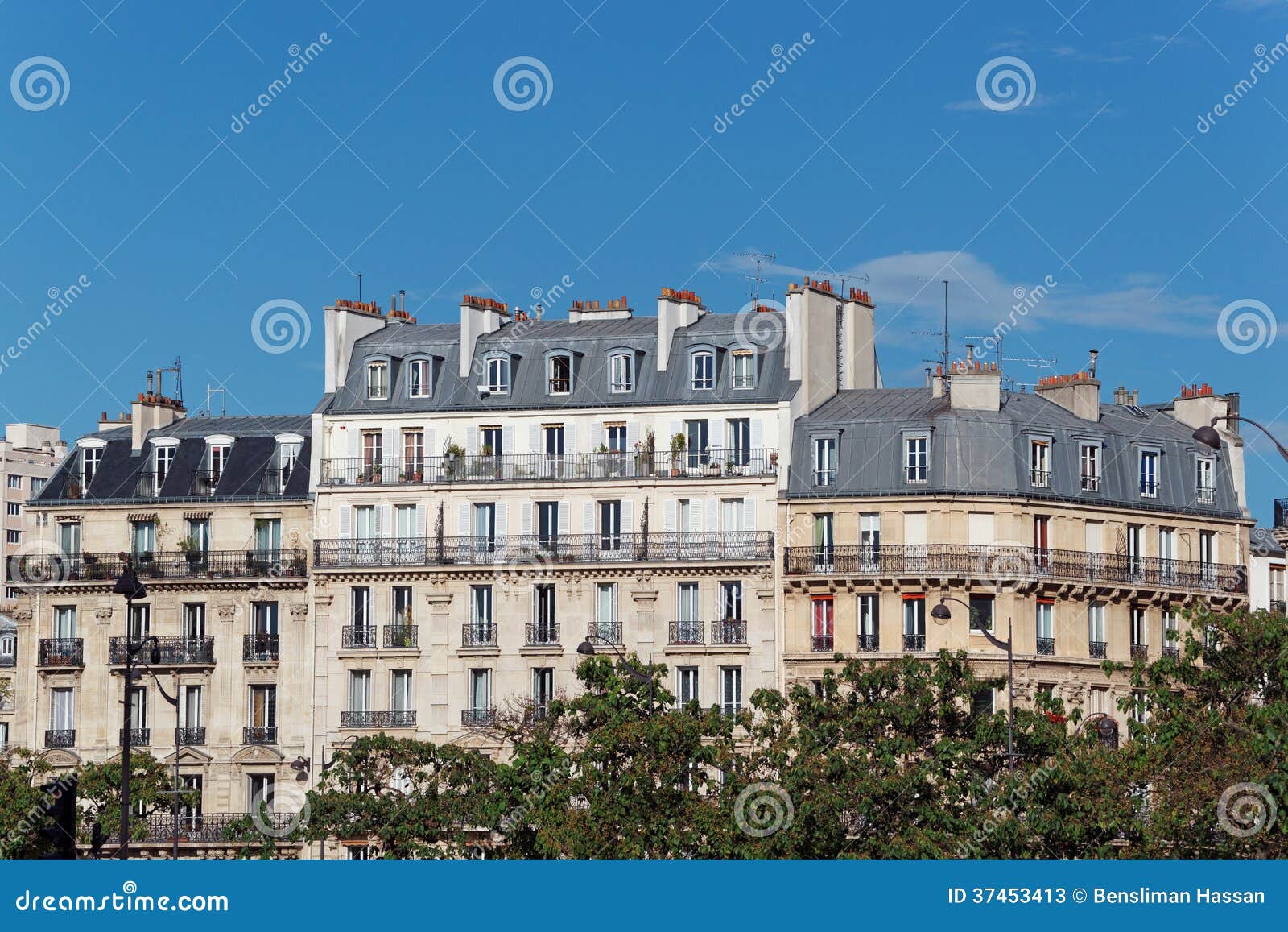 Haussmann S Architecture in Paris Stock Image - Image of house ...