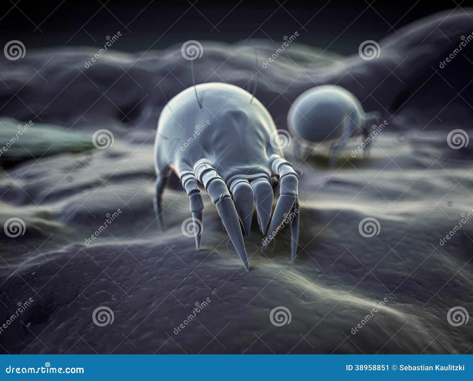 Hausstaubmilbe stock abbildung. Illustration von immun - 38958851