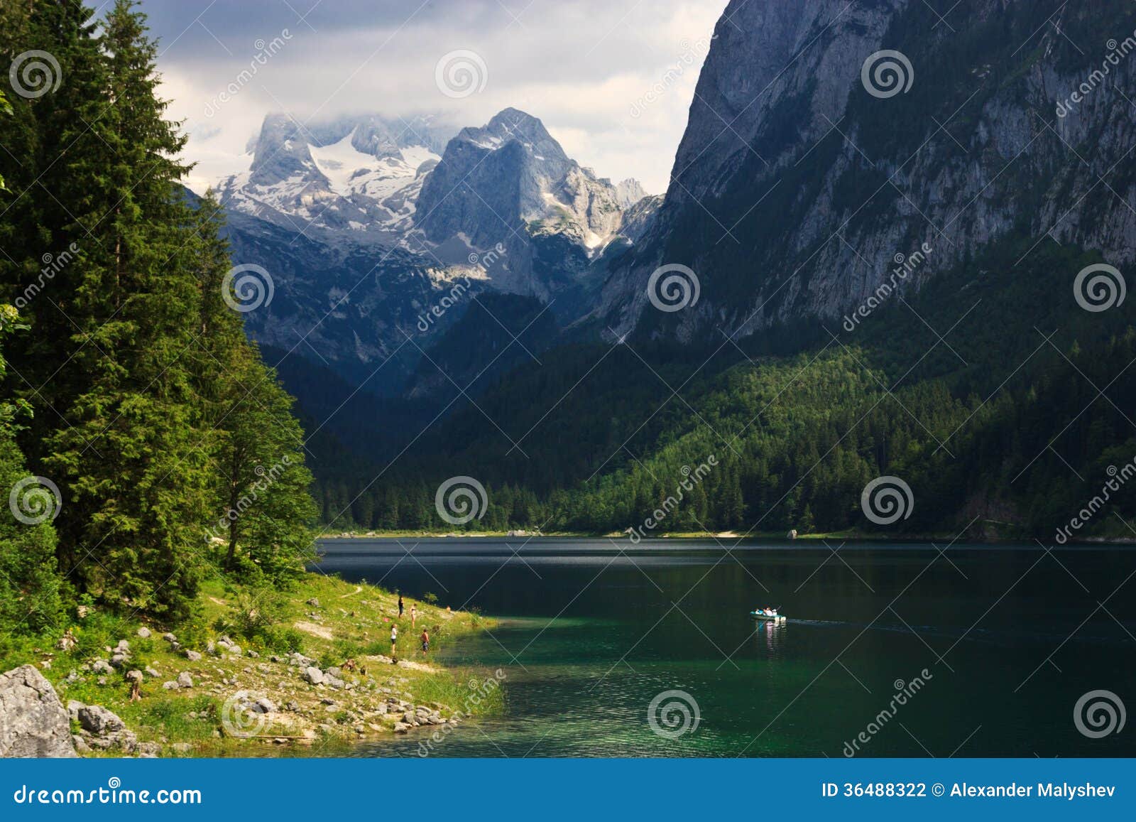 Haut Lac Alpin Gossau, Autriche Photo stock - Image du panorama, beau ...