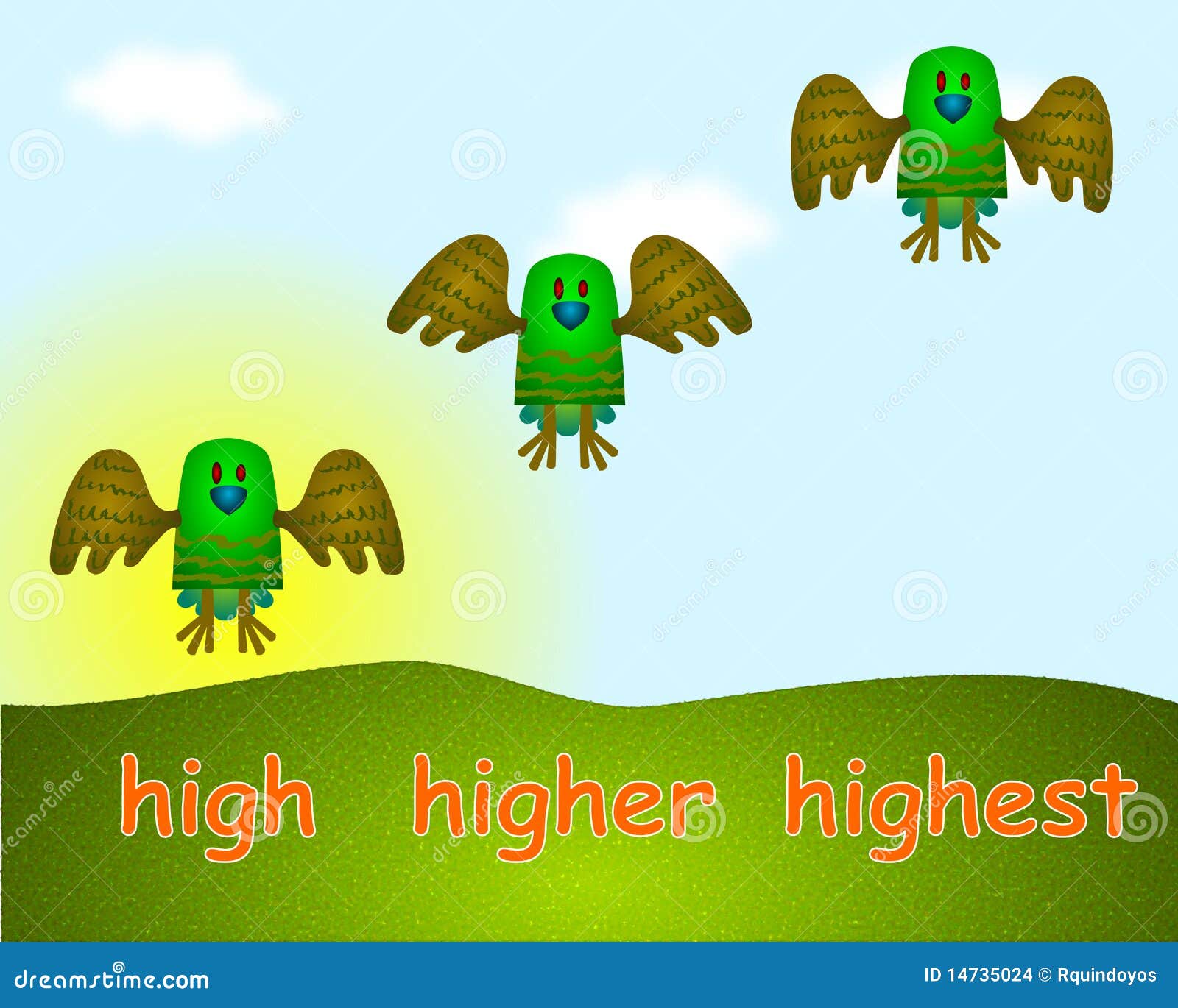 Haut Plus Haut Le Plus Haut Illustration Stock - Illustration du ...