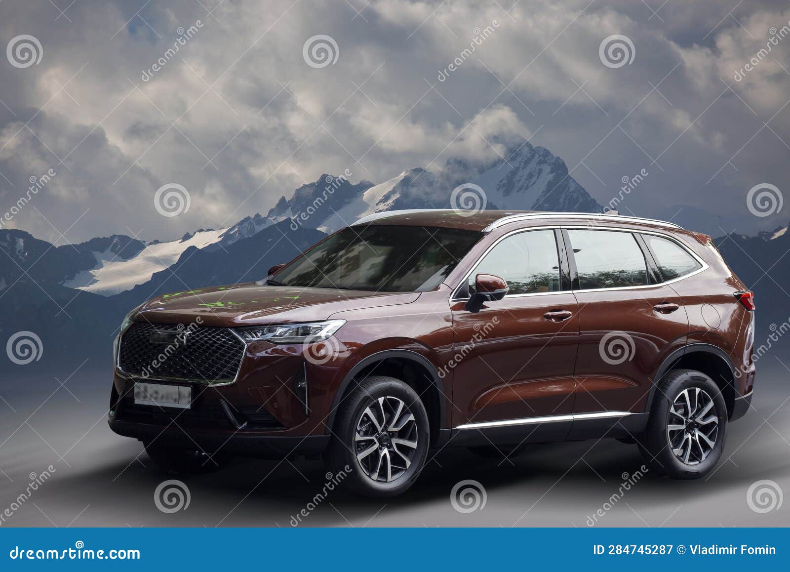 Haval red car. stock image. Image of tourism, background - 284745287