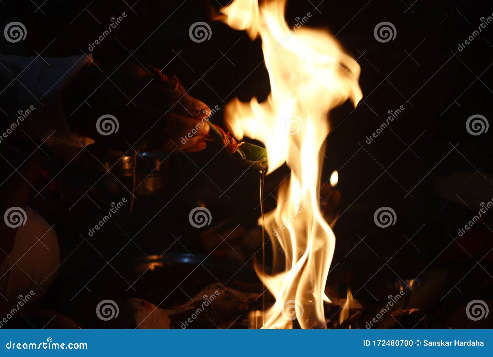 Havan Puja stock photo. Image of ritual, home, closeup - 172480700