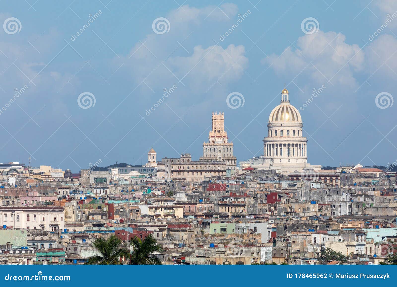 HAVANA, CUBA - DECEMBER 10, 2019: Panorama of Historic Shoreline of ...