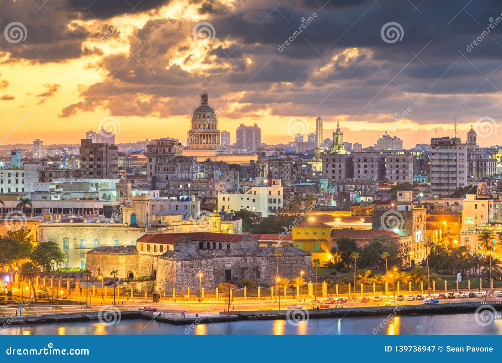 Havana, Cuba Downtown Skyline Stock Image - Image of district, hotels ...