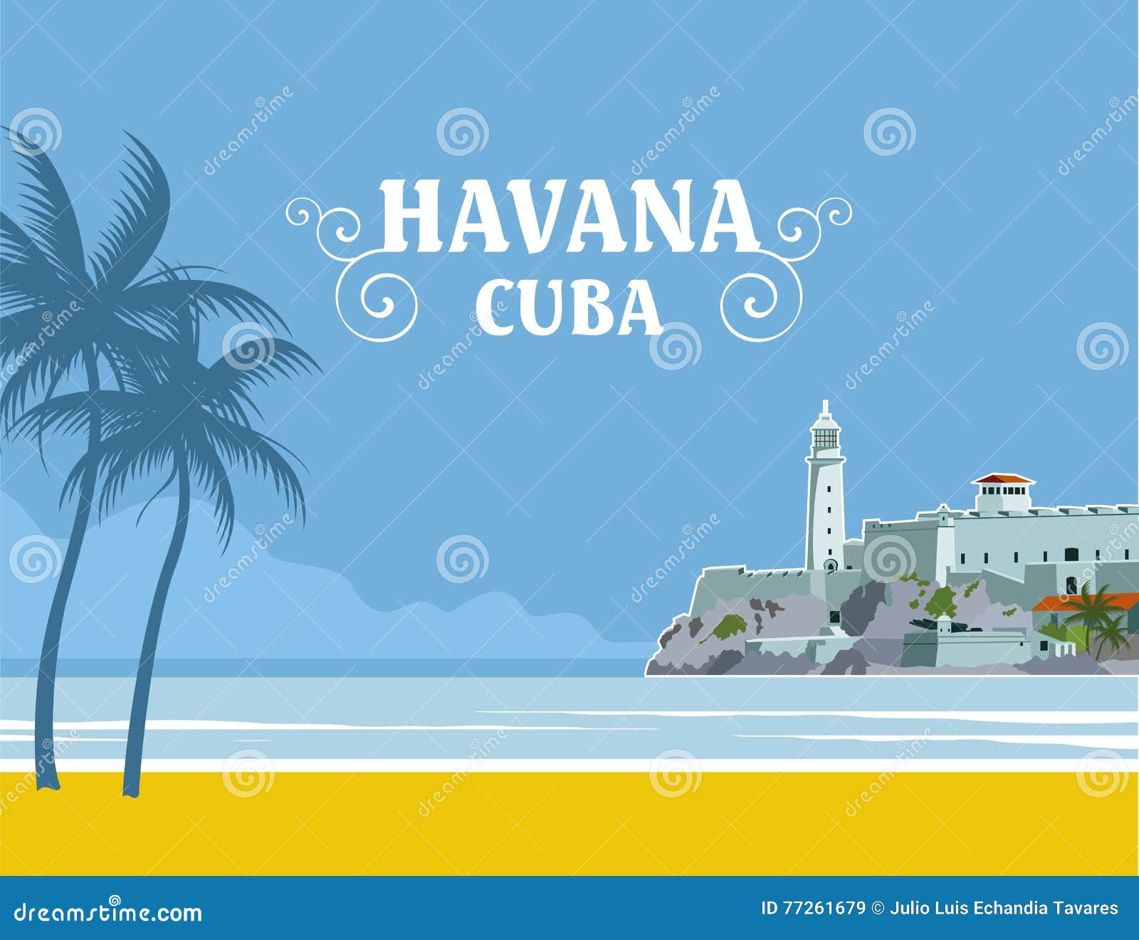 Havana Cuba City Map In Retro Style In Golden Color. Outline Map ...