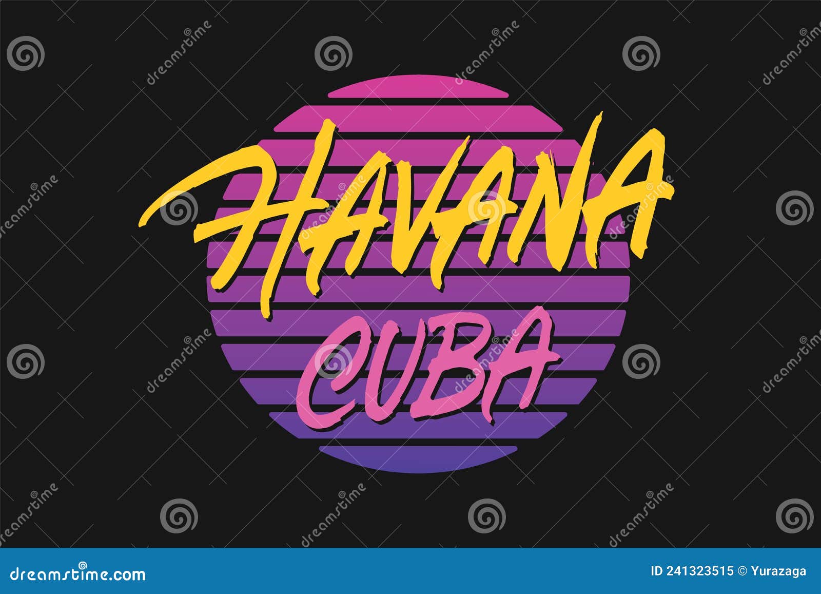 Havana Cuba Lettering Design Stock Vector - Illustration of symbol ...