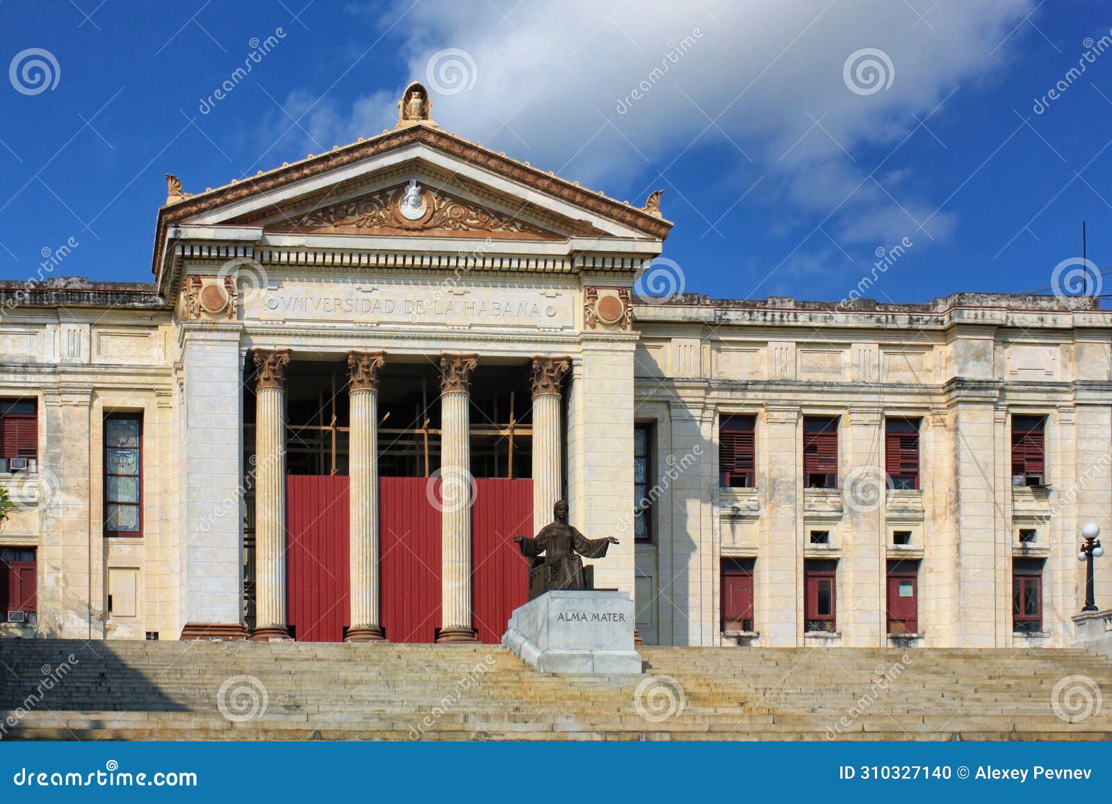 HAVANA, CUBA - MAY 14, 2012: View of the Stone Staircase and the Main ...