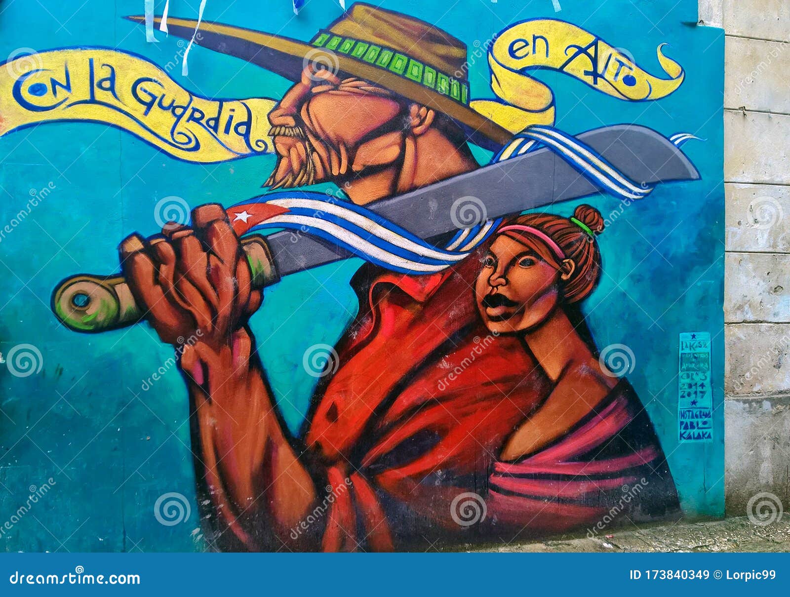 Mural on Wall in Havana, Cuba Editorial Stock Image - Image of cuba ...