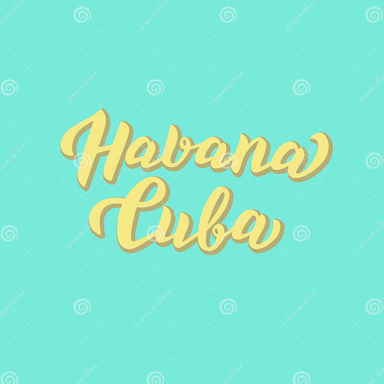 Havana Cuba Trendy Text Modern Lettering Style Template For Apparel