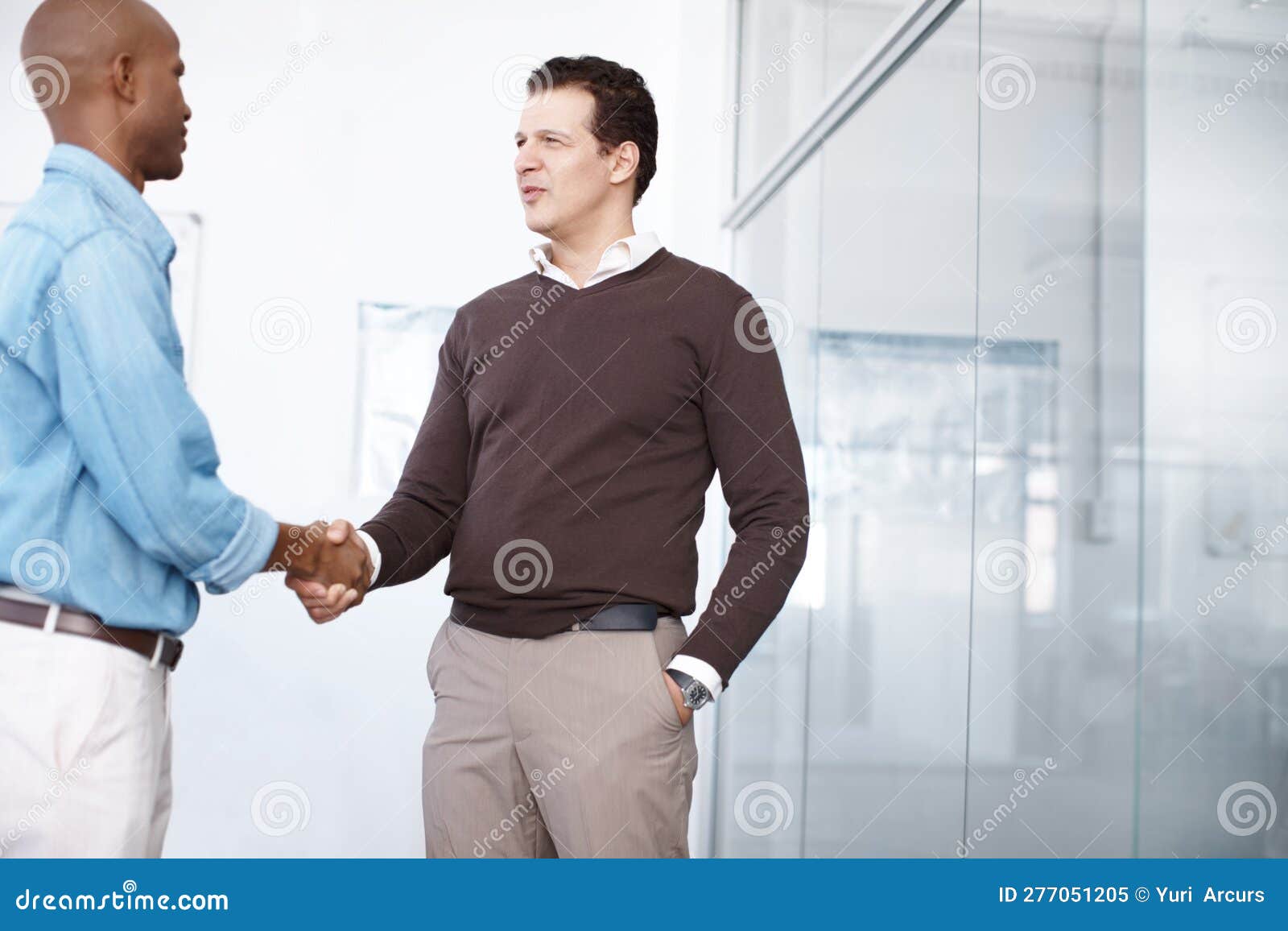 We Have an Agreement. Two Business Colleagues Shaking Hands in the ...