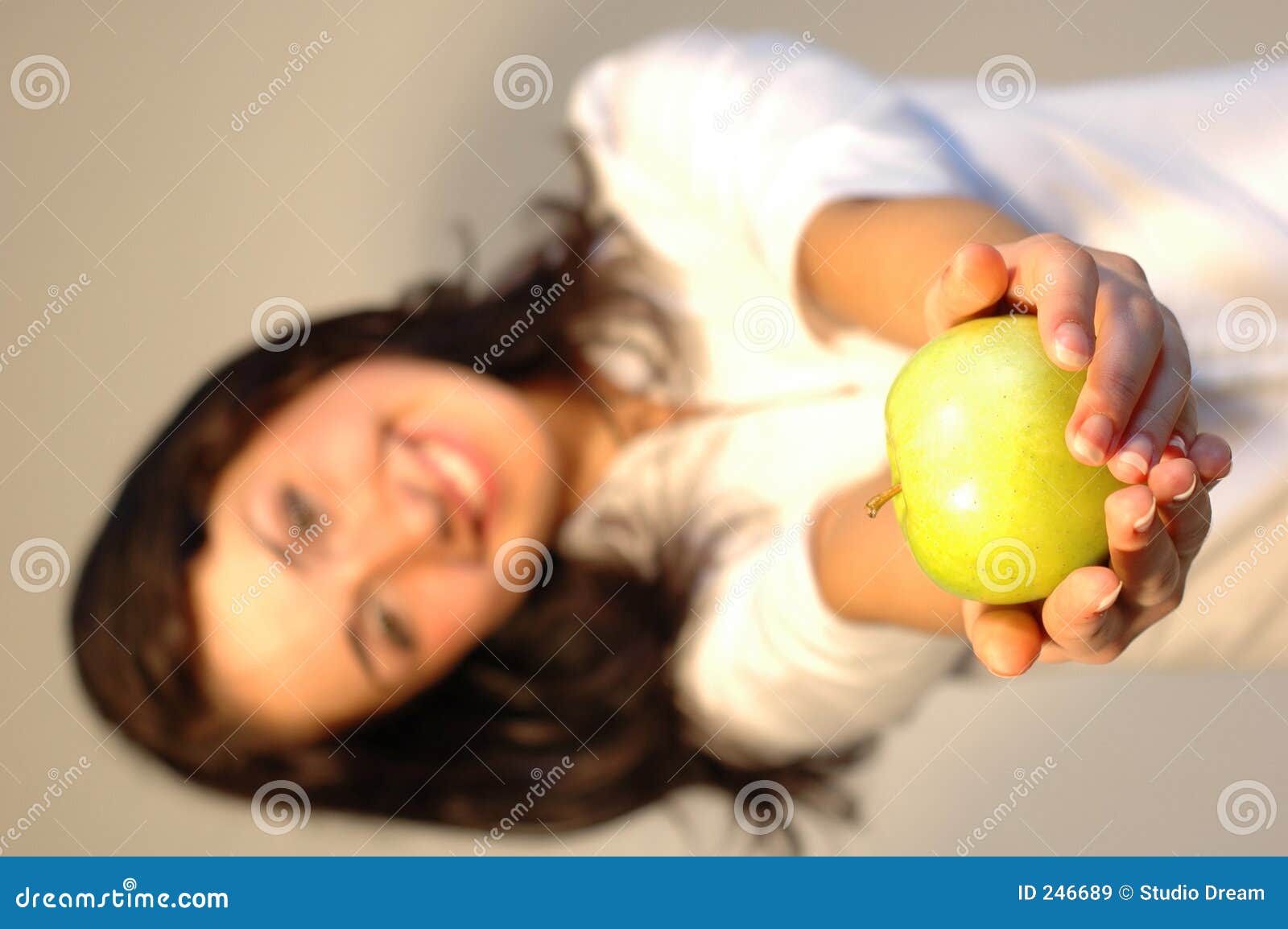 Have an apple! stock image. Image of smile, expression - 246689
