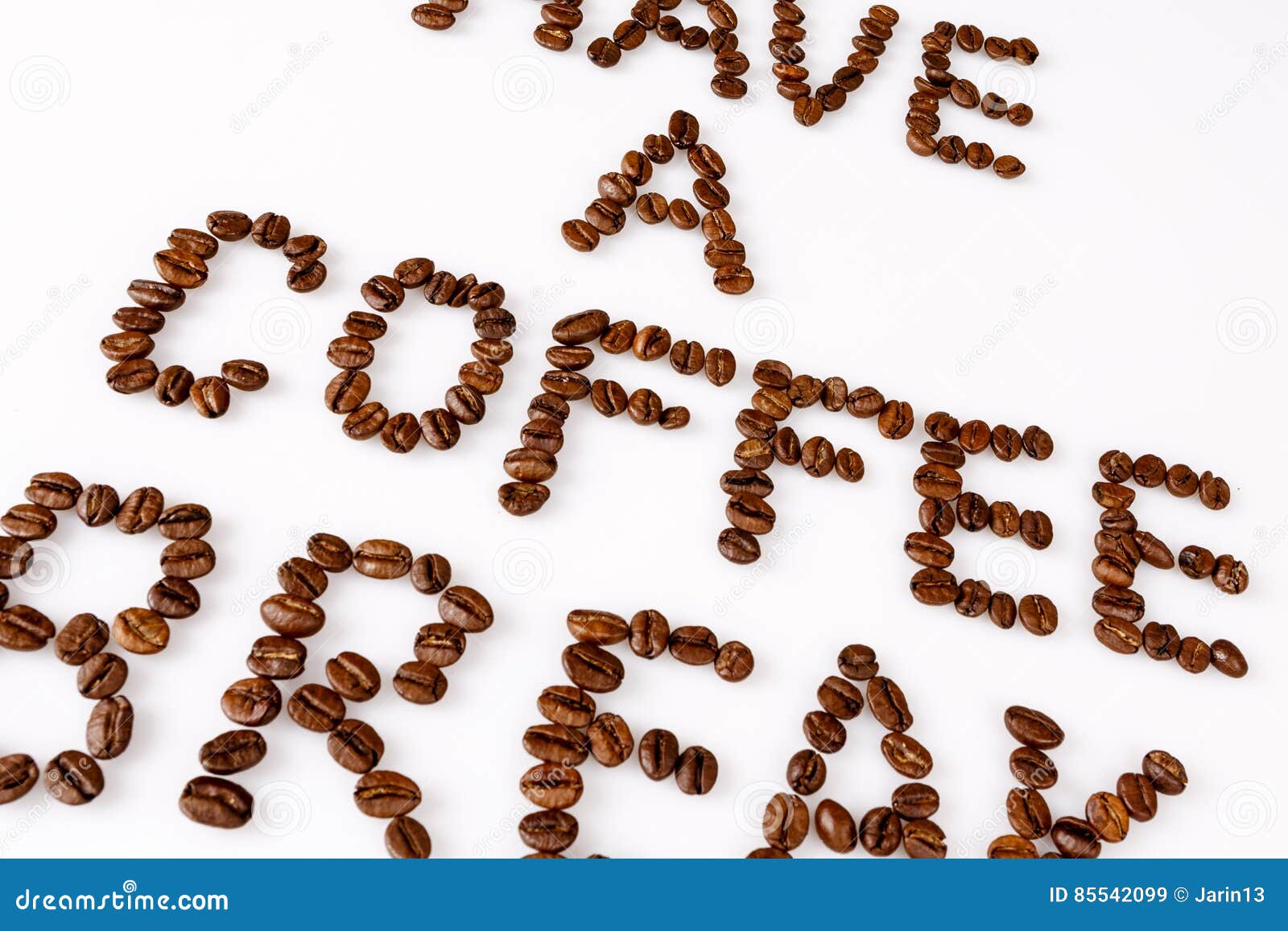 Have a Coffee Break from Beans on White Stock Image - Image of ...