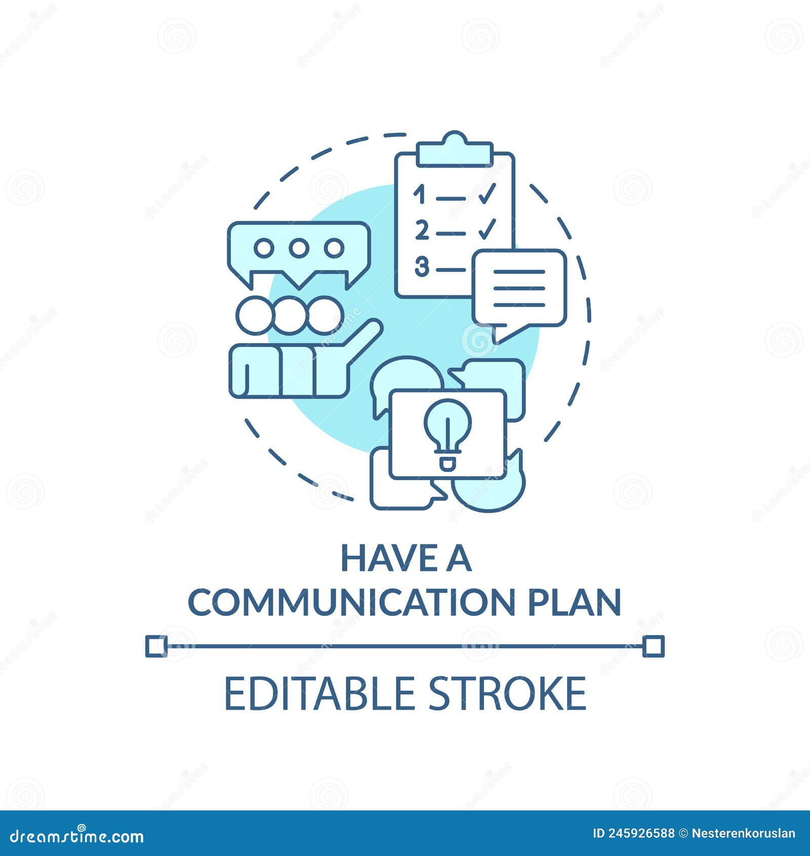Have Communication Plan Turquoise Concept Icon Stock Vector ...