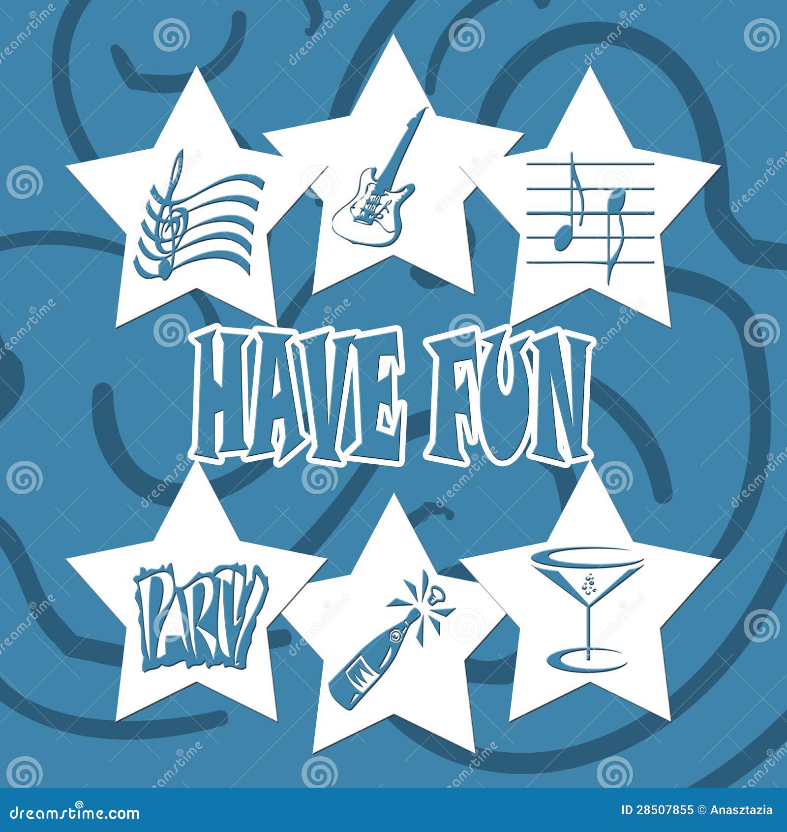 Have fun stock illustration. Illustration of blue, fizzy - 28507855
