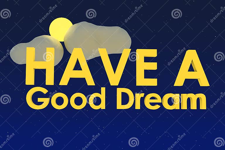 Have a good dream stock illustration. Illustration of evening - 46510654