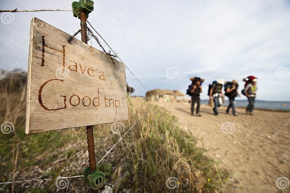 Have a good trip stock image. Image of road, hiker, trip - 17072489