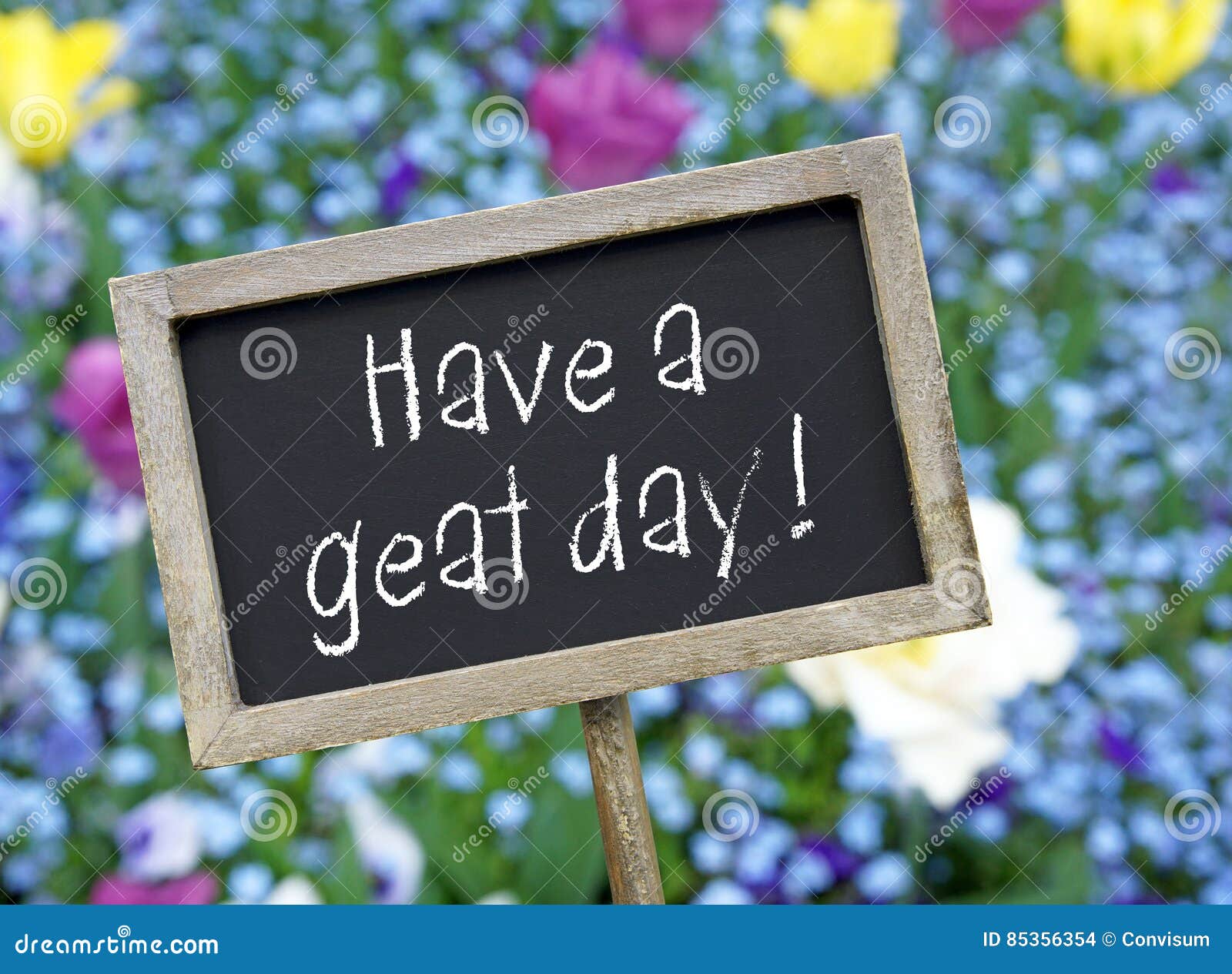 Have a great day ! stock photo. Image of garden, consumer - 85356354