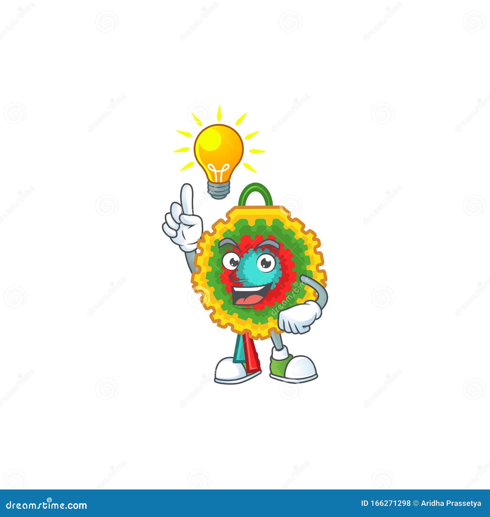 Pinata Cute Cartoon Character Design With Headphone Vector Illustration ...