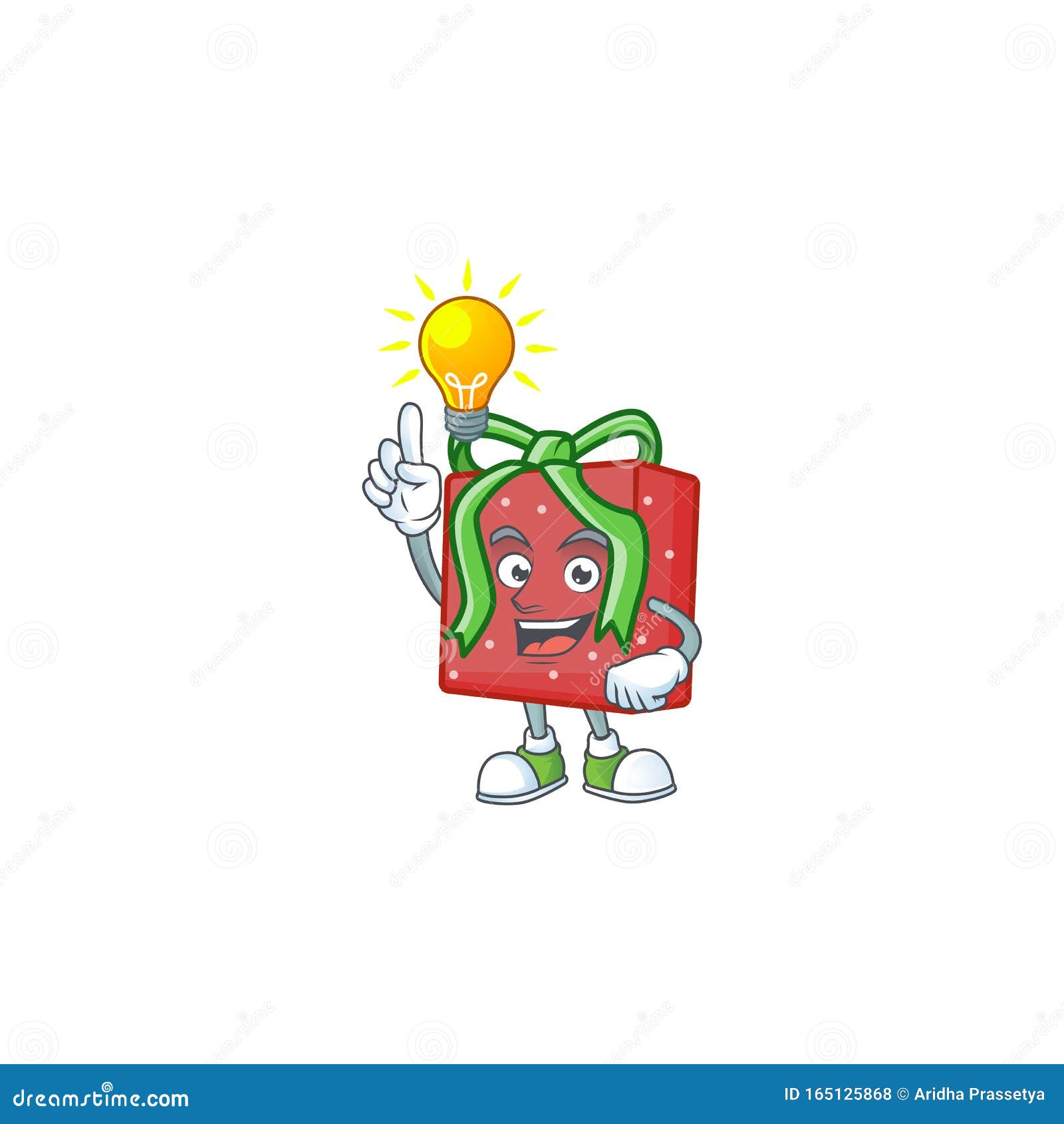 Have an Idea Cute Red Gift Box on a Cartoon Style Stock Vector ...