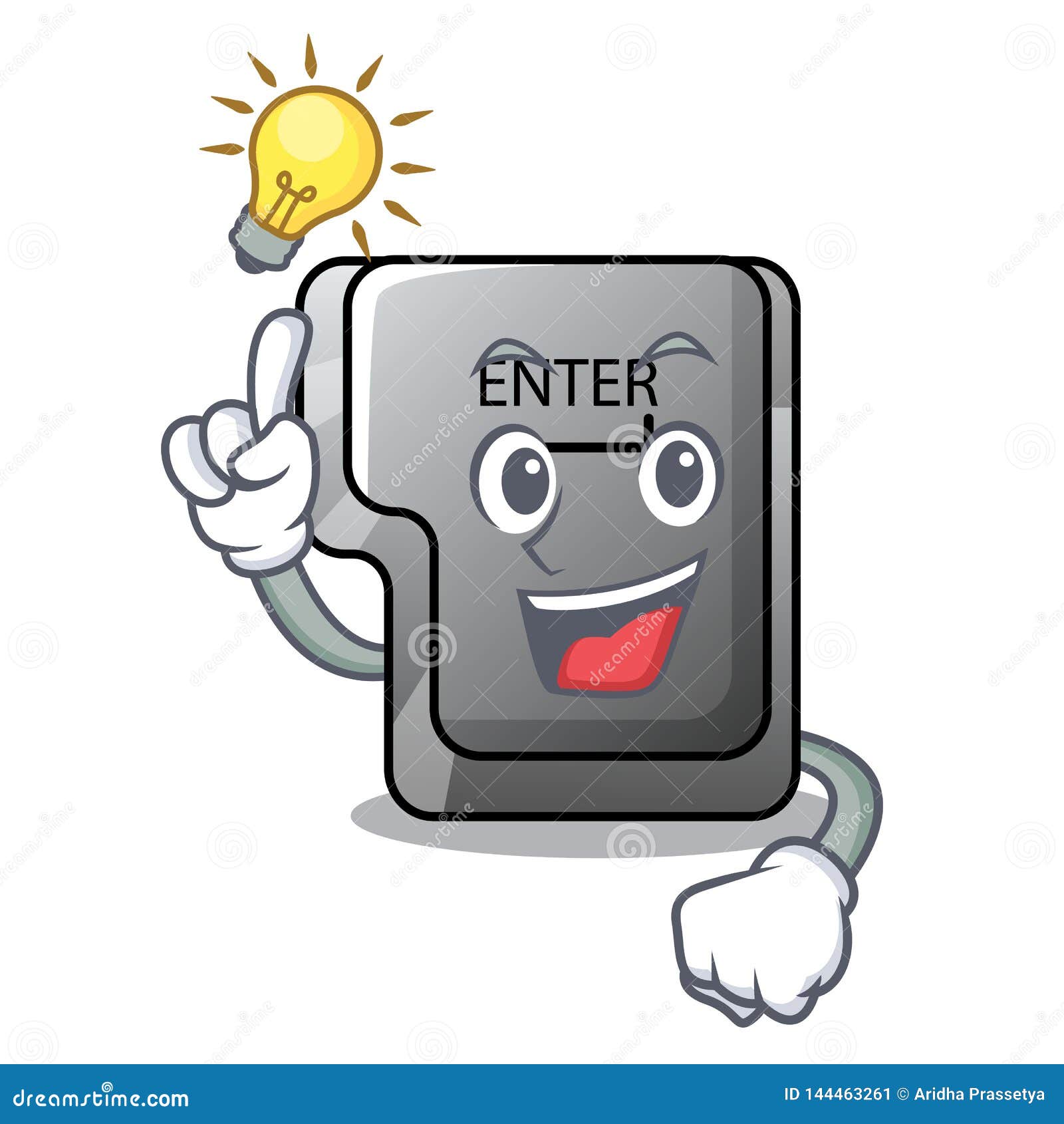 Have an Idea Enter Button Installed on Computer Cartoon Stock Vector ...