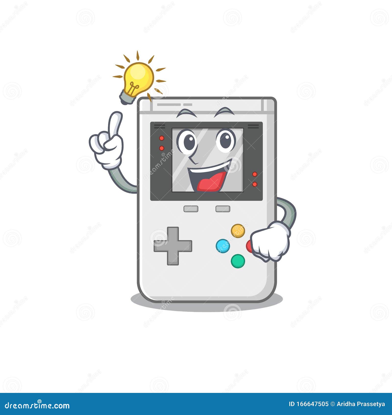 Have an Idea Handheld Game Scroll Cartoon Character Design Stock Vector ...