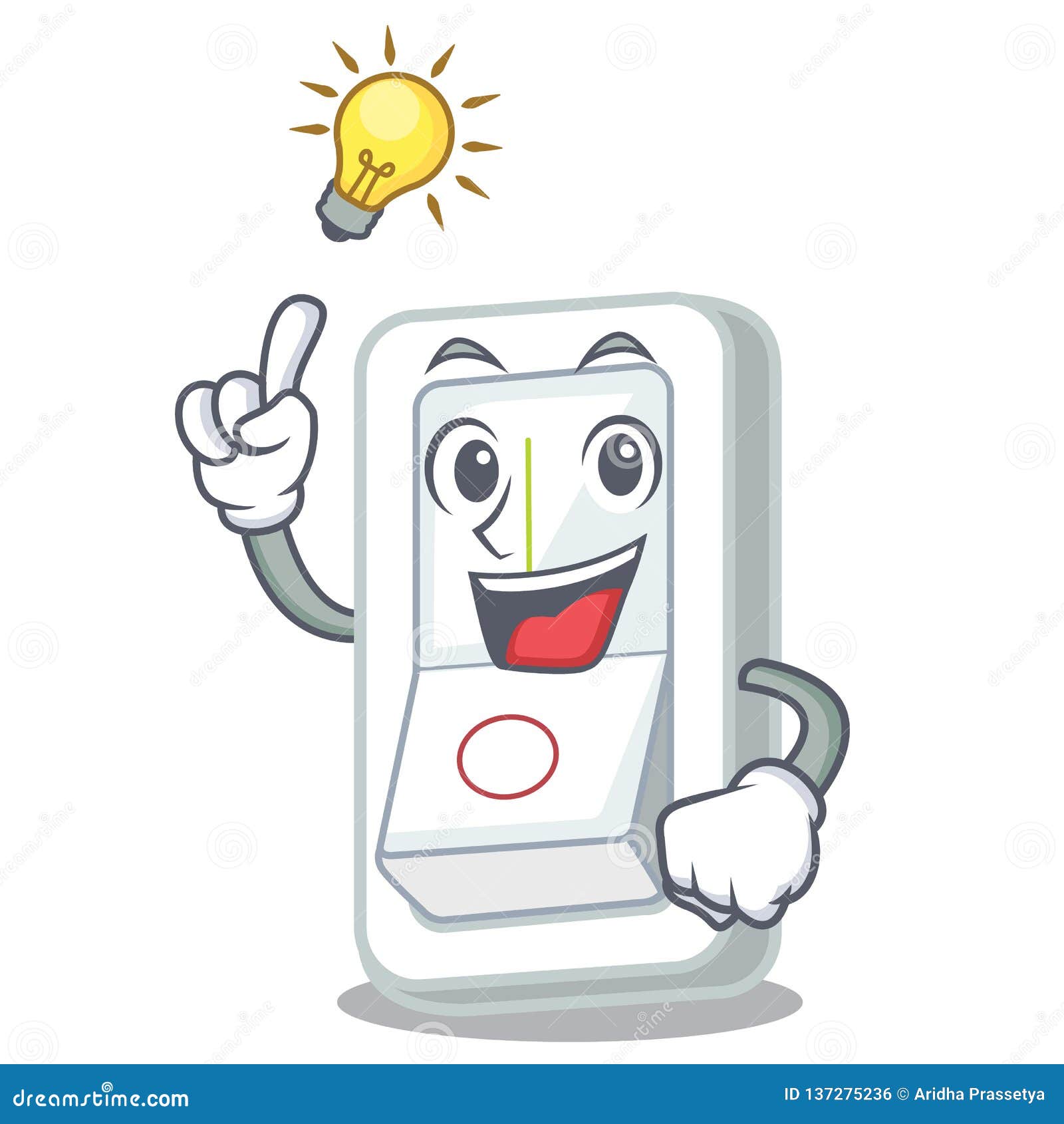 Have an Idea Light Switch Above Cartoon Wooden Wall Stock Vector ...