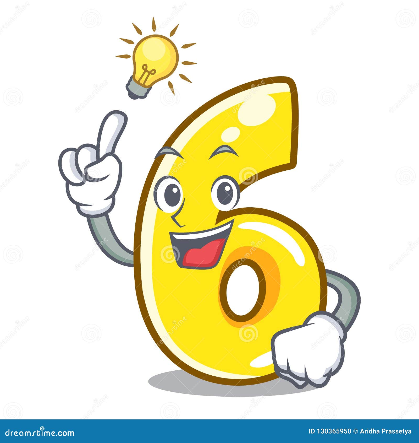 Have an Idea Number Six Isolated on the Mascot Stock Vector ...