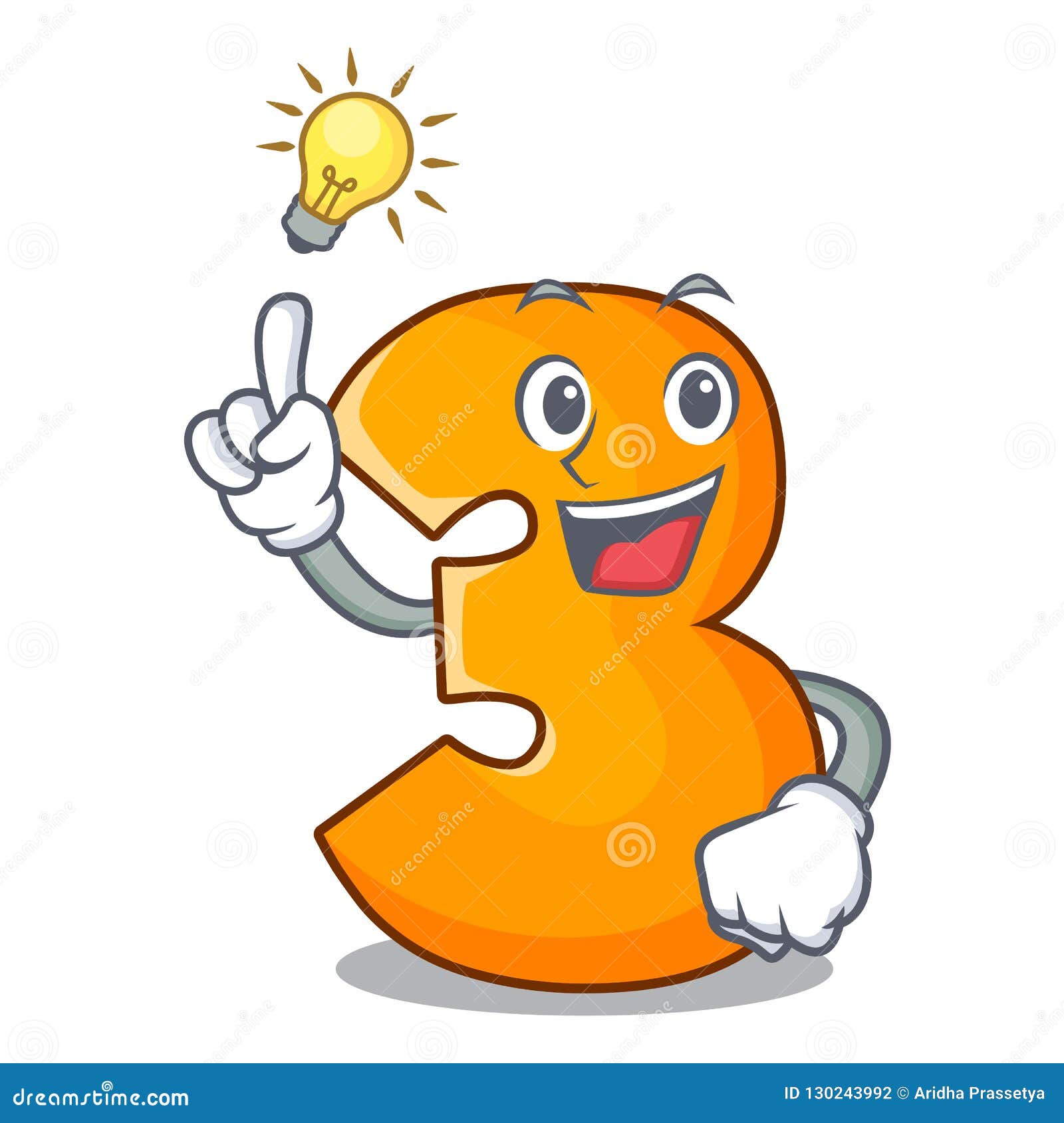 Have an Idea Number Three Isolated on the Mascot Stock Vector ...