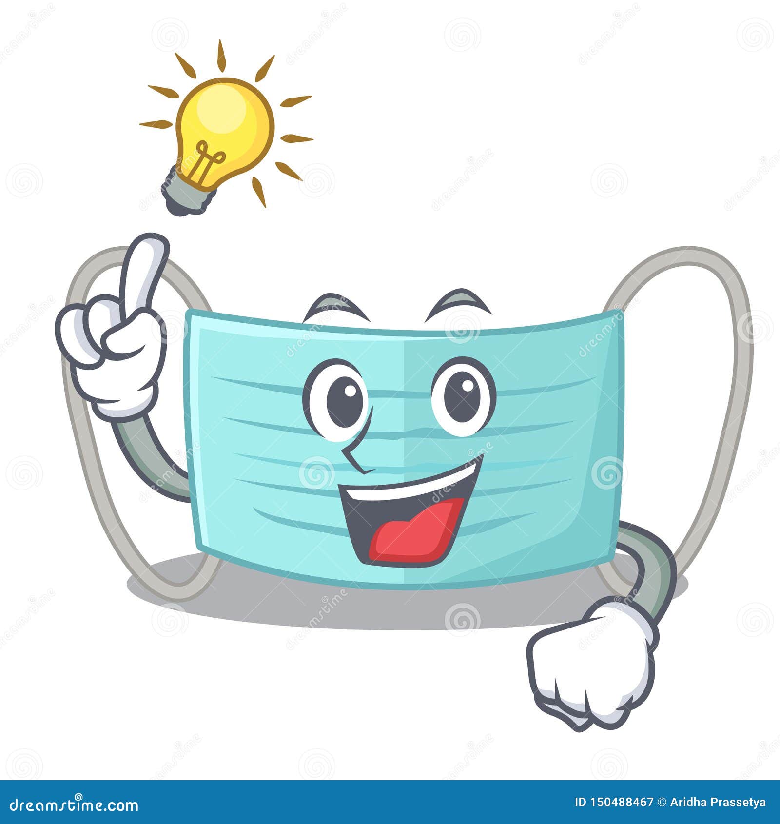 Have an Idea Surgical Mask in a Cartoon Wallet Stock Vector ...