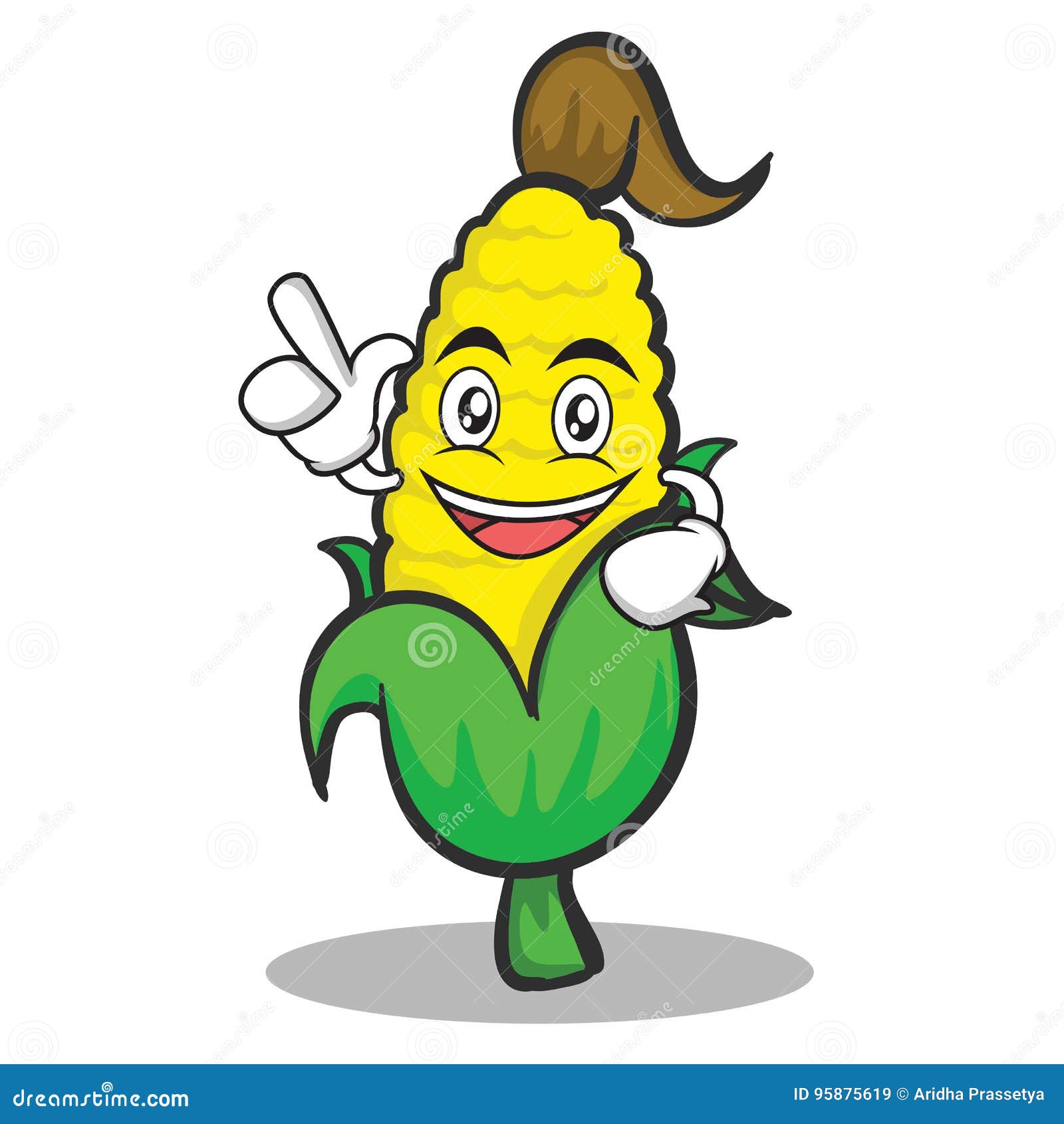 Have an Idea Sweet Corn Character Cartoon Stock Vector - Illustration ...