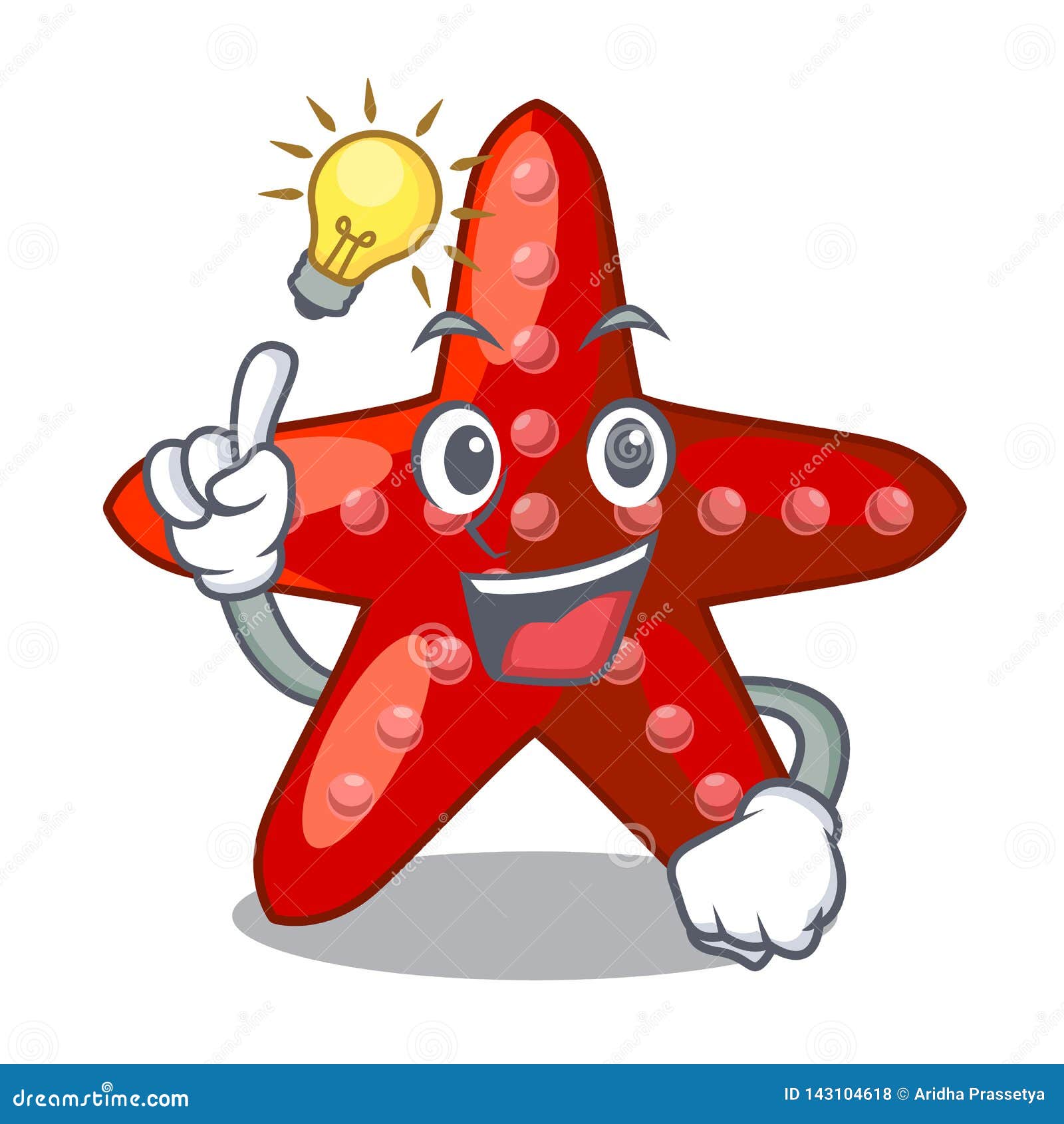 Have an Idea Toy Red Starfish Cartoon Above Table Stock Vector ...