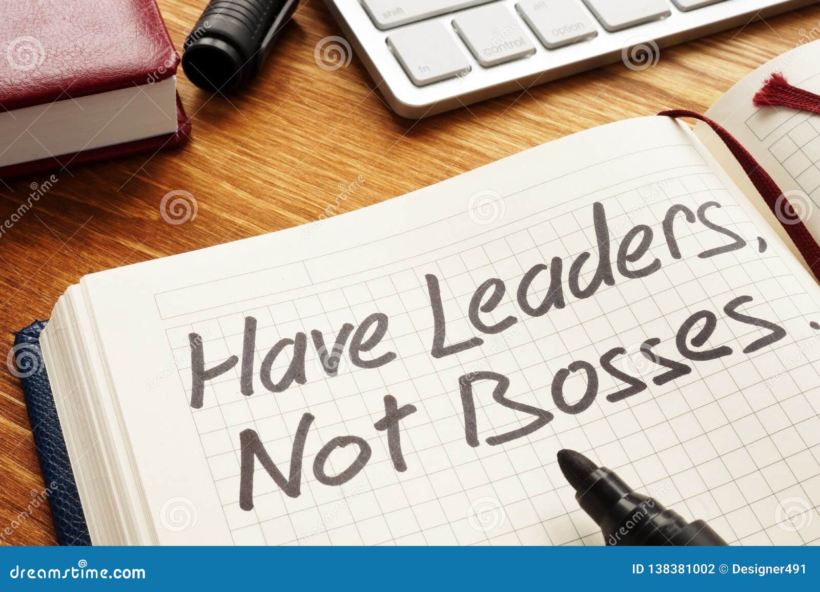 Have Leaders, Not Bosses Written in a Note. Leadership. Stock Photo ...