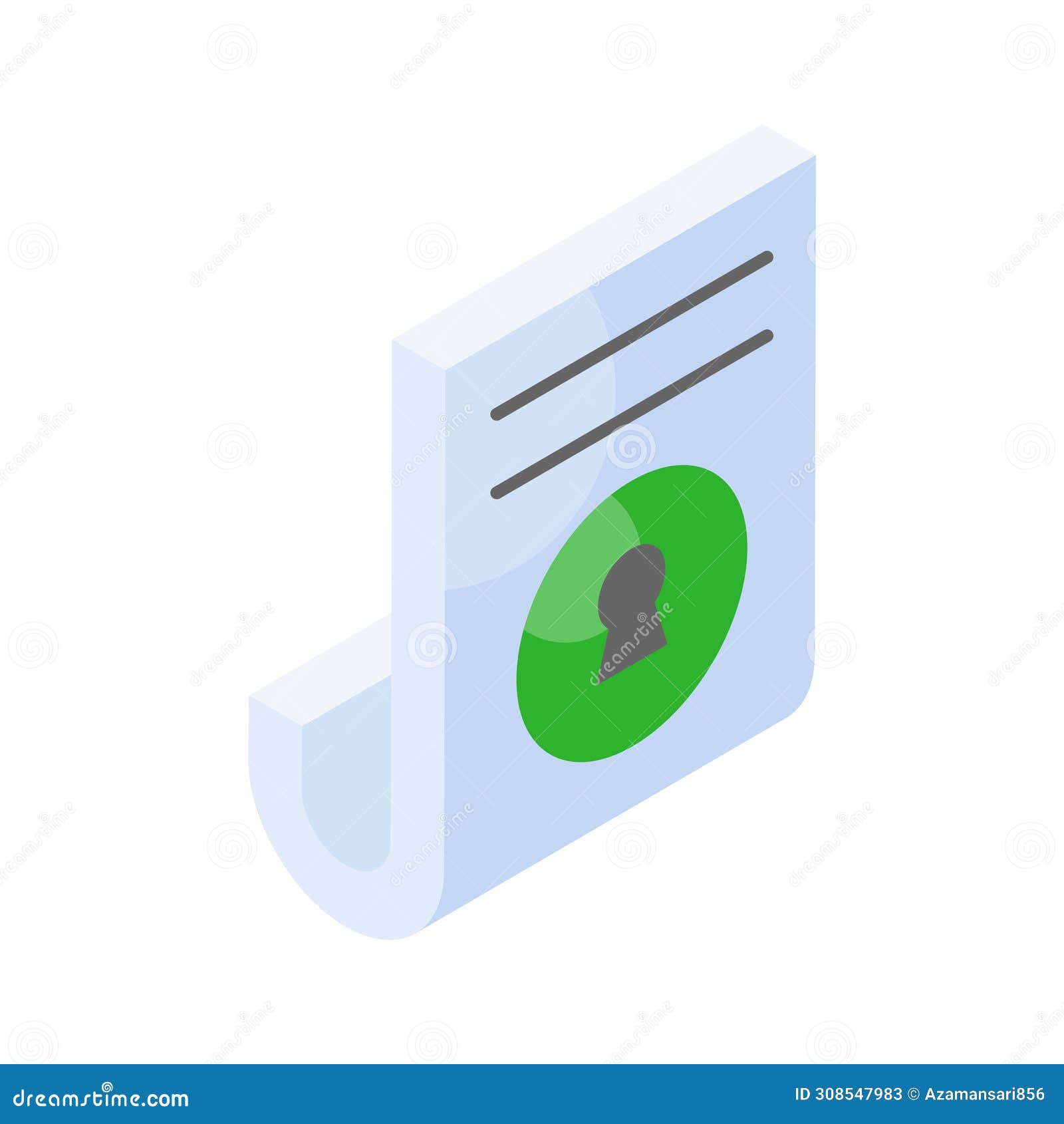 Have a Look at this Amazing Isometric Icon of Secure Document, Ready To ...