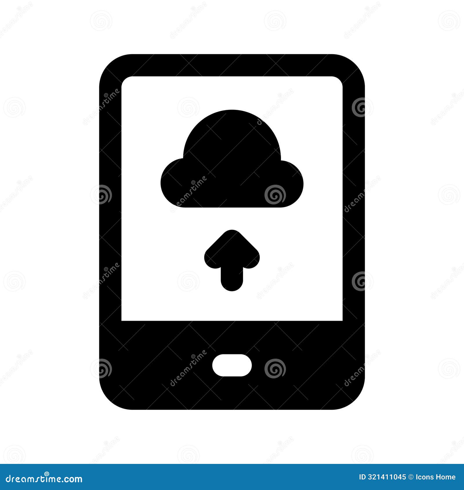 Have a Look at this Catchy Icon of Mobile Upload Stock Illustration ...