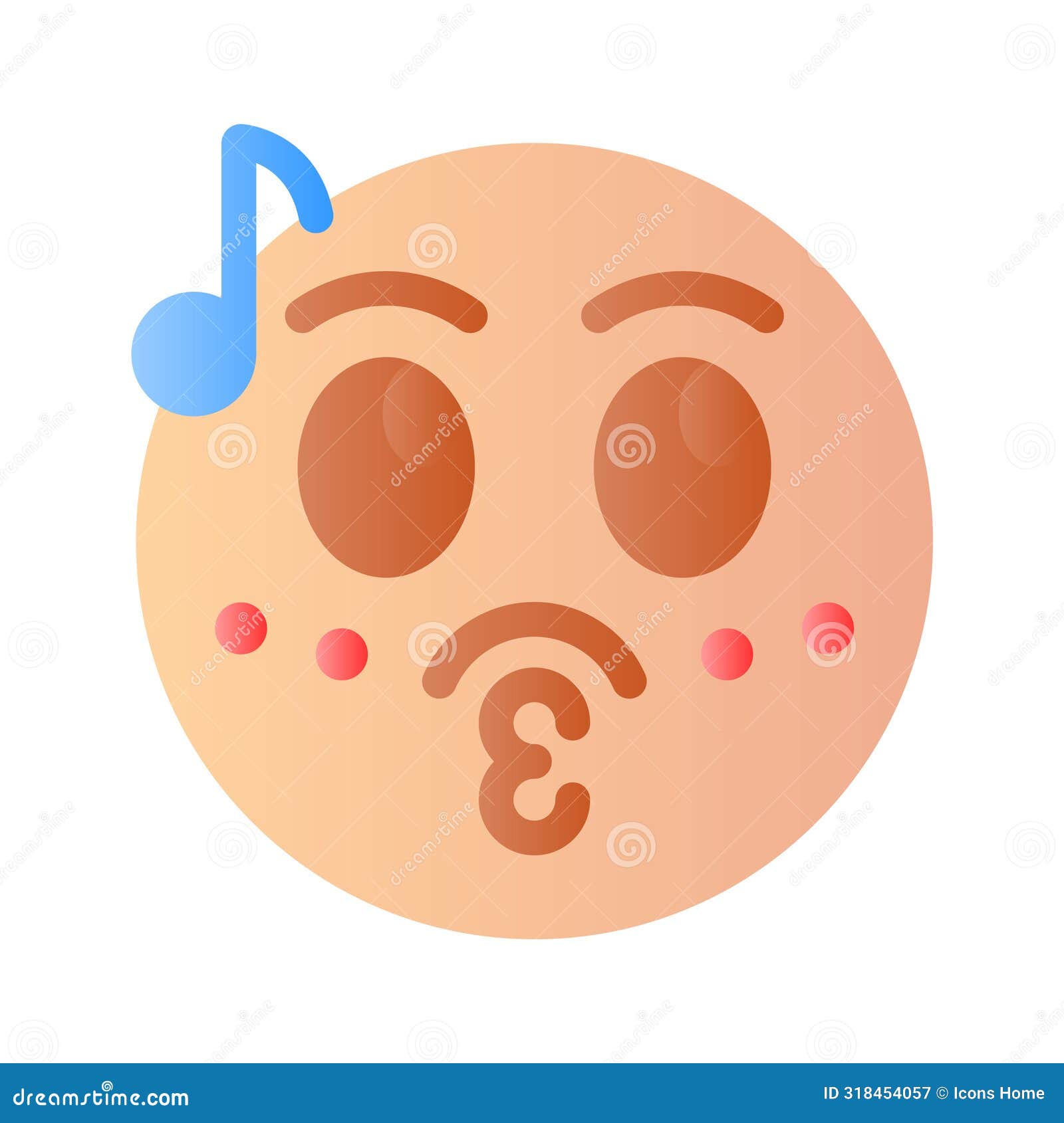Have a Look at this Creative Whistle Emoji Vector Design Stock Vector ...