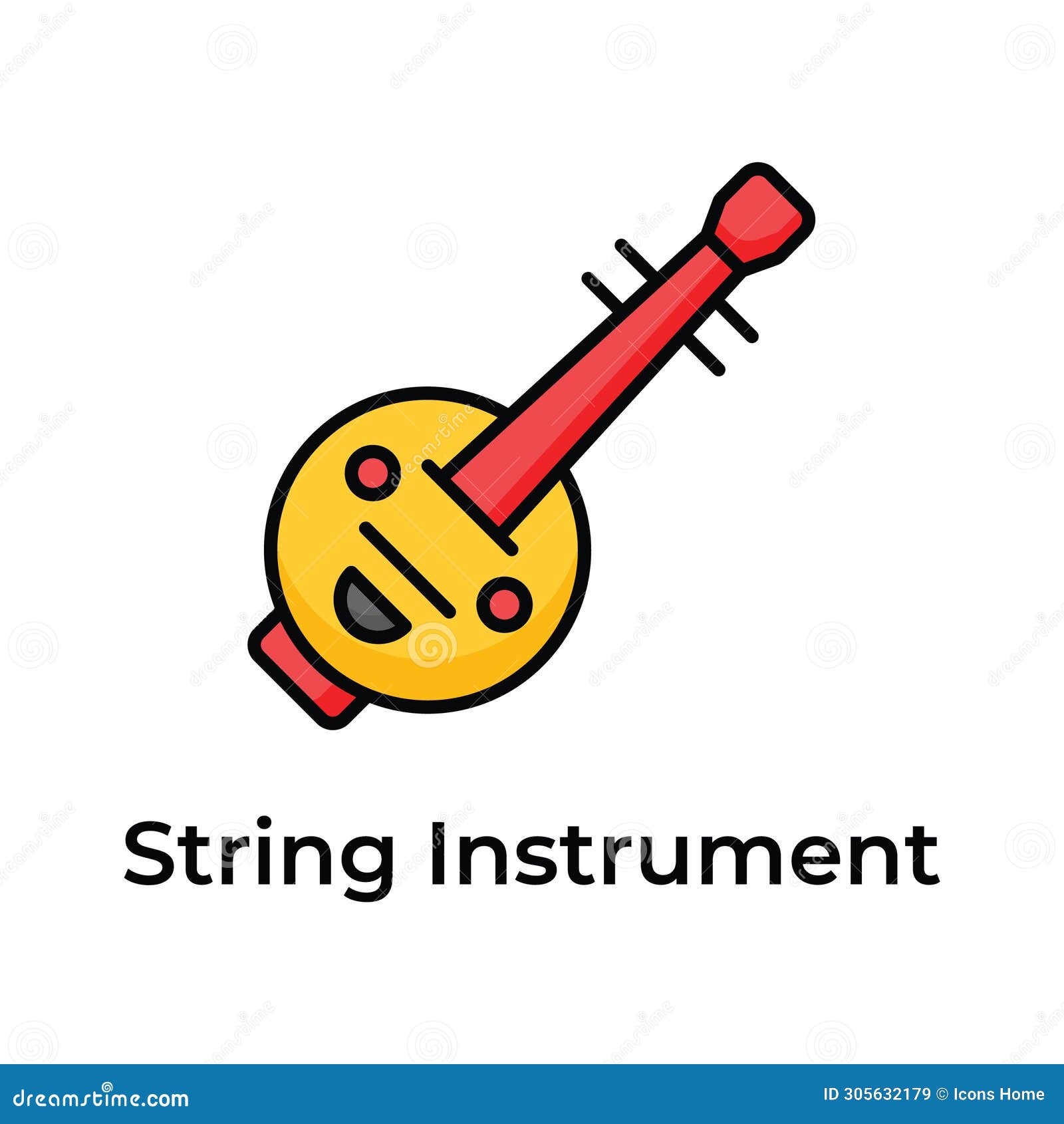 Veena Vector Icon In 6 Different Modern Styles. Black, Two Colored ...