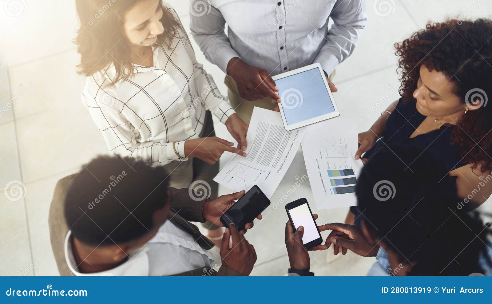 They Have Lots of Data To Sift through. a Group of Businesspeople Using ...