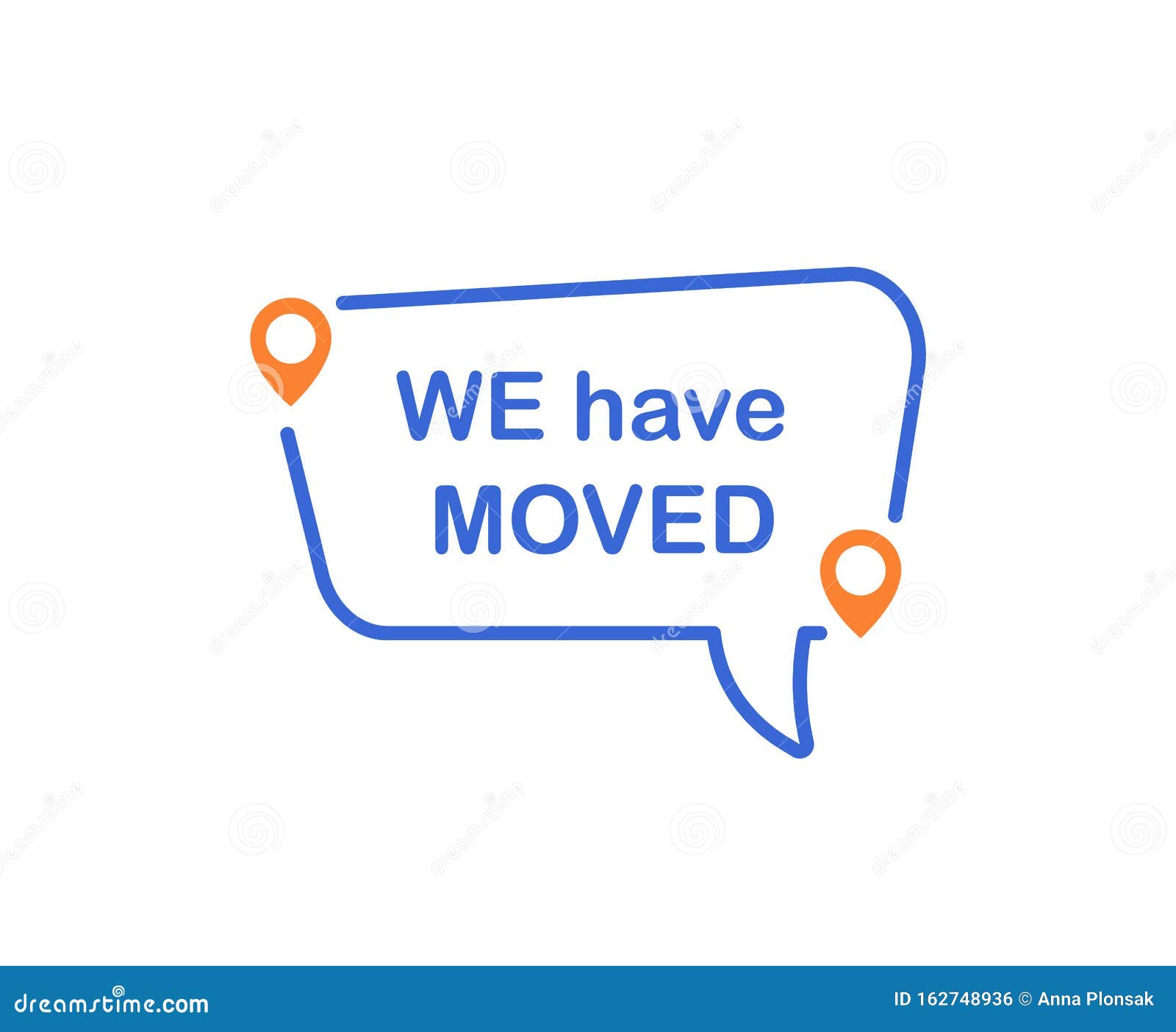 We Have Moved. Information Sign. Vector Logo Stock Vector ...
