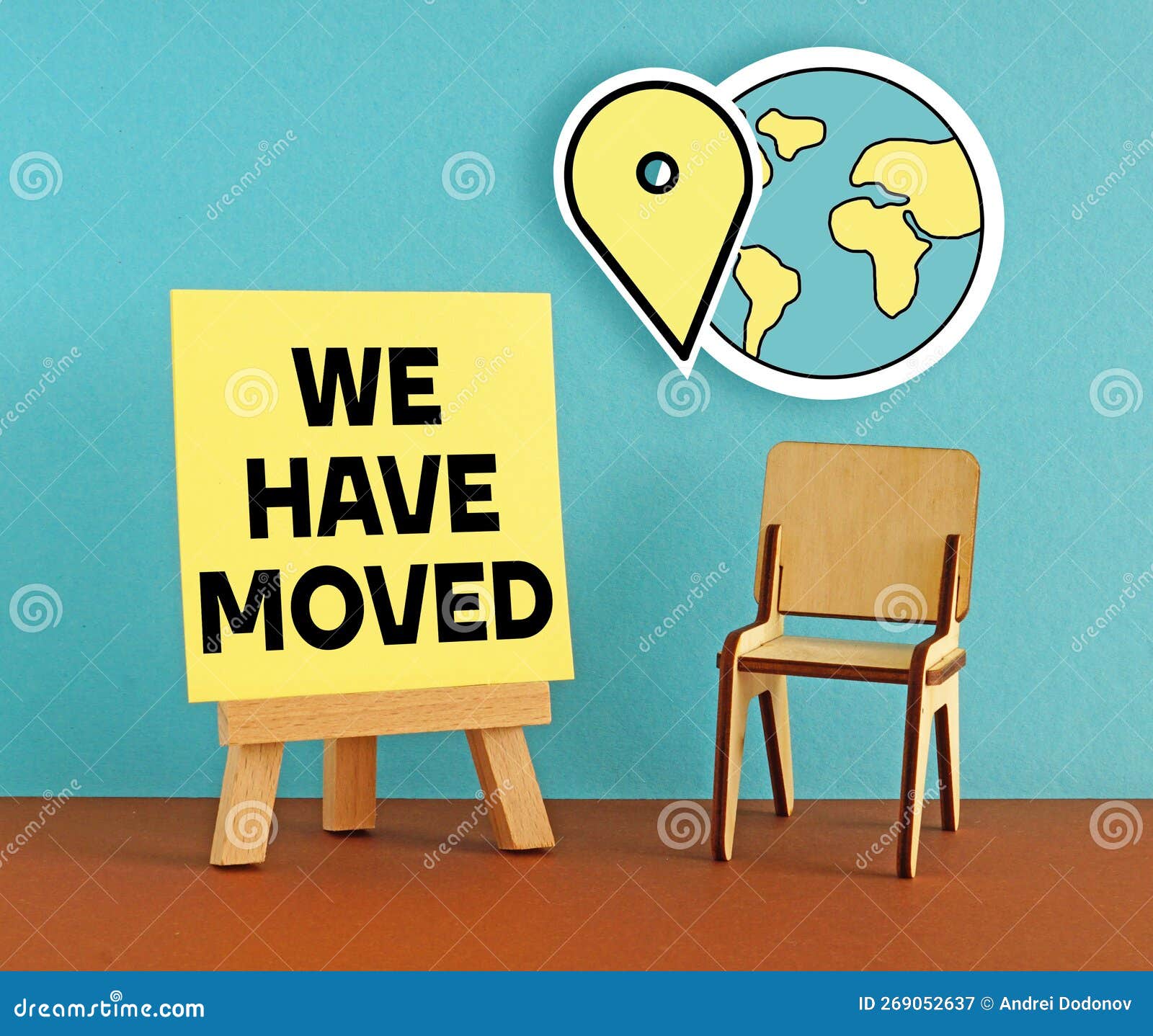 We Have Moved is Shown Using the Text Stock Image - Image of away ...