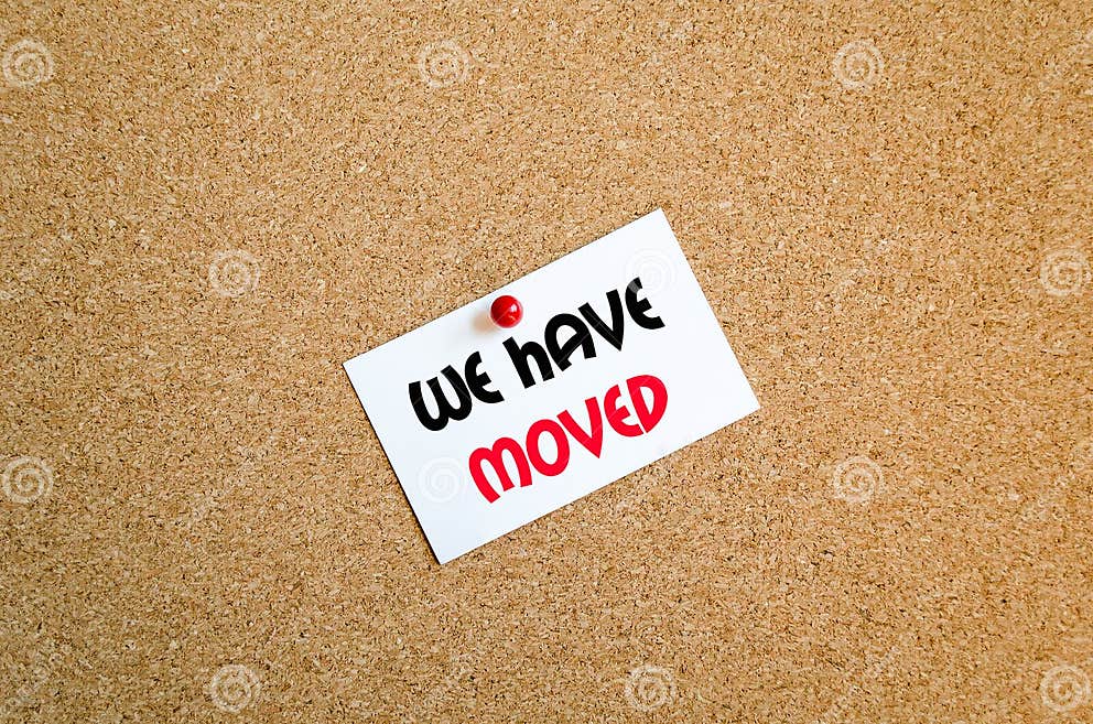 We have moved text concept stock illustration. Illustration of ...