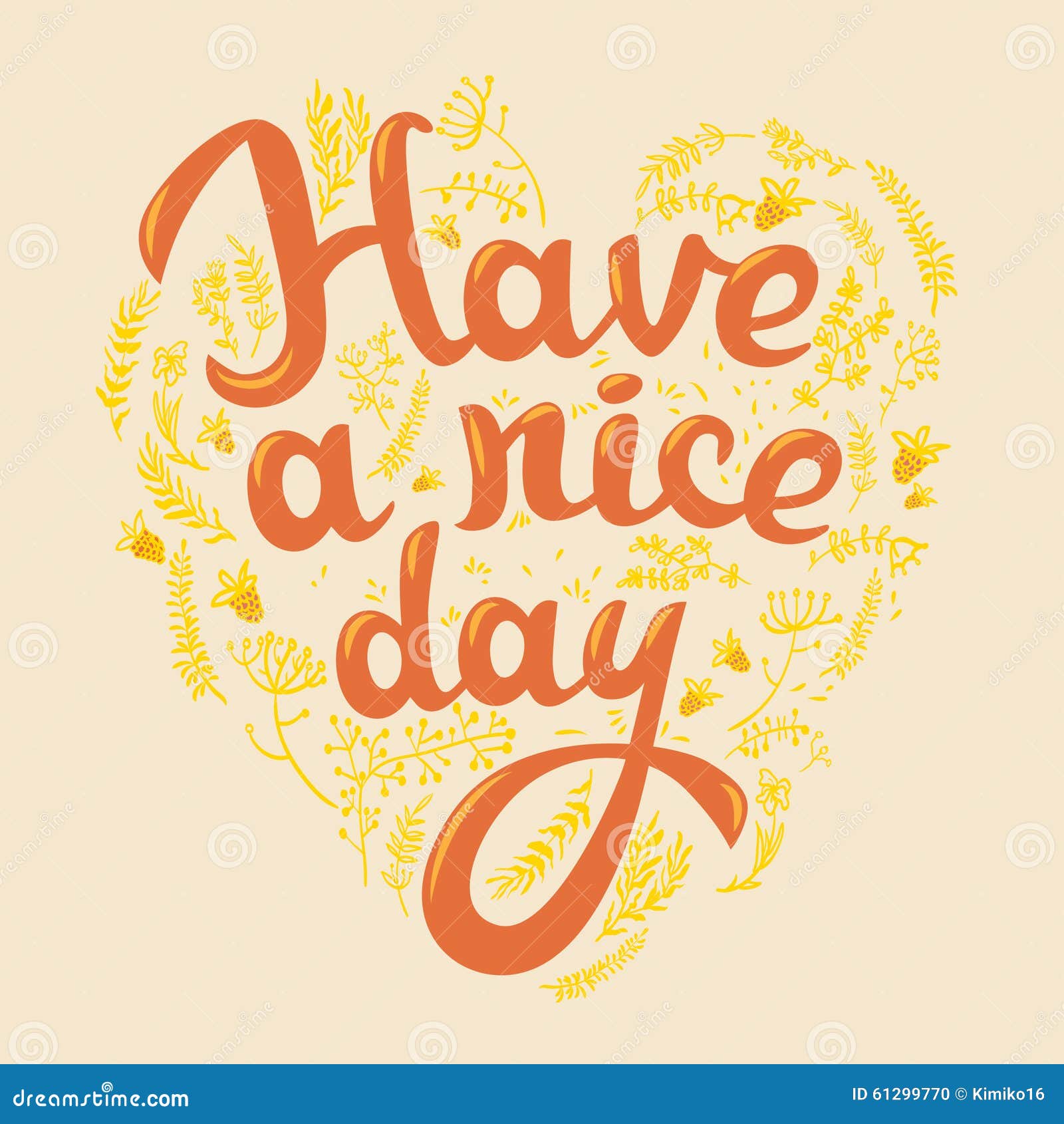 Have a nice day stock vector. Illustration of holiday - 61299770