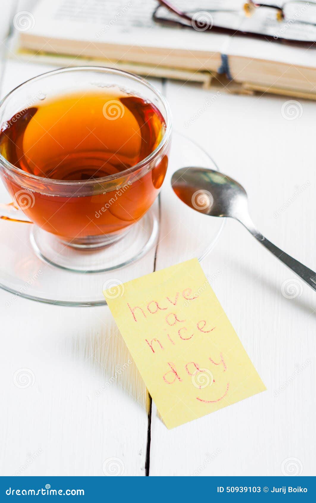 Have a Nice Day with Smile and Cup Tea Stock Image - Image of inspire ...
