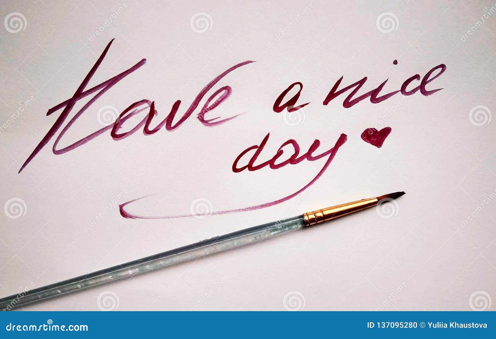 Have a Nice Day Words on Paper Stock Photo - Image of material, paper ...