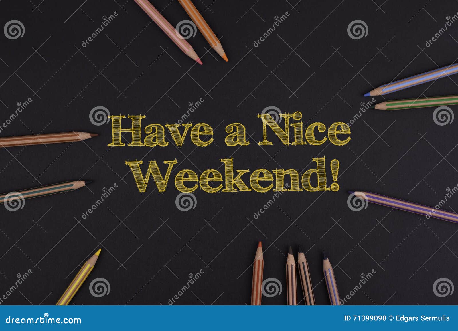 Have a Nice Weekend! Black Office Desk. Stock Photo - Image of saturday ...