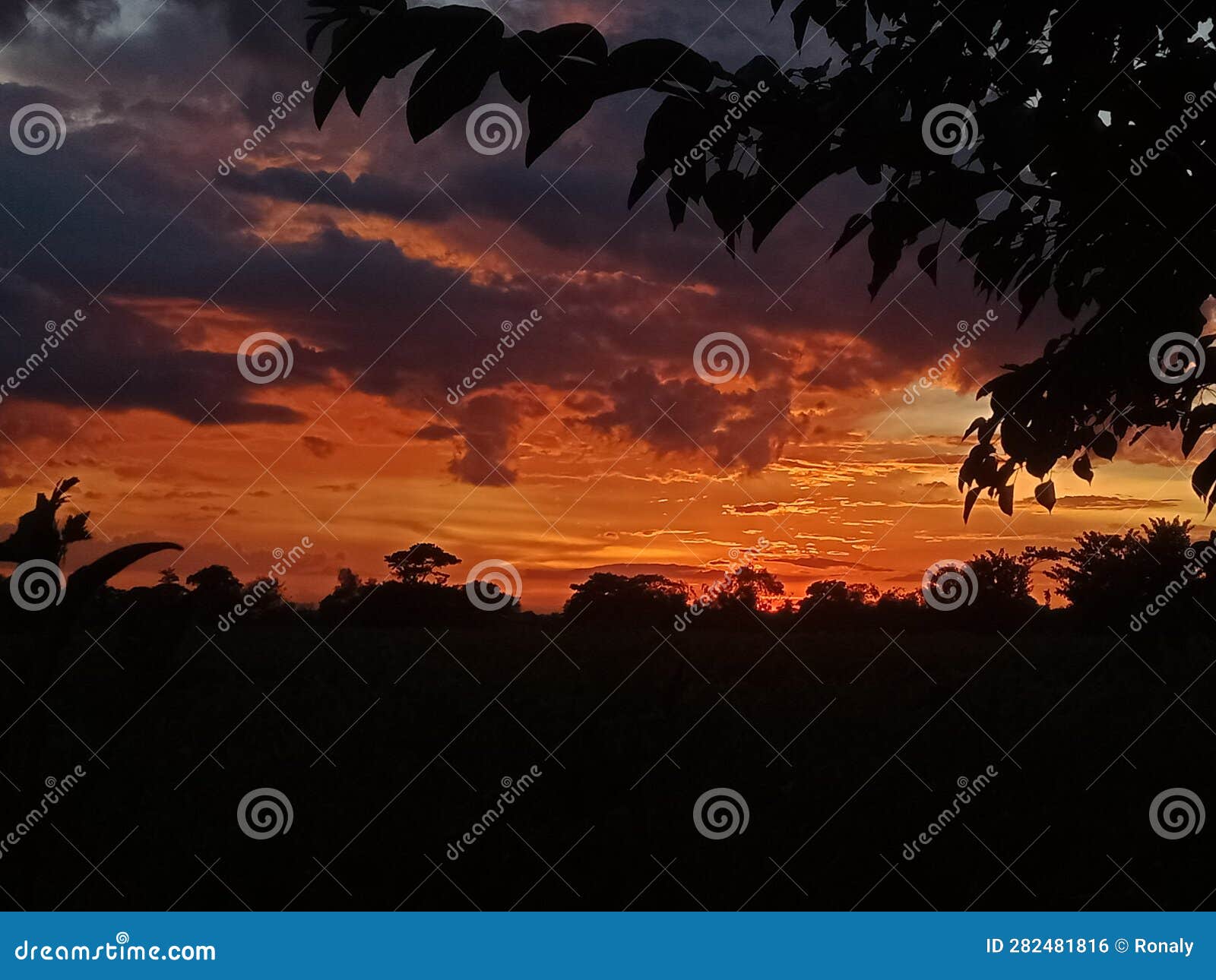 Have a Peaceful Day with a Beautiful Sunset Stock Photo - Image of dusk ...