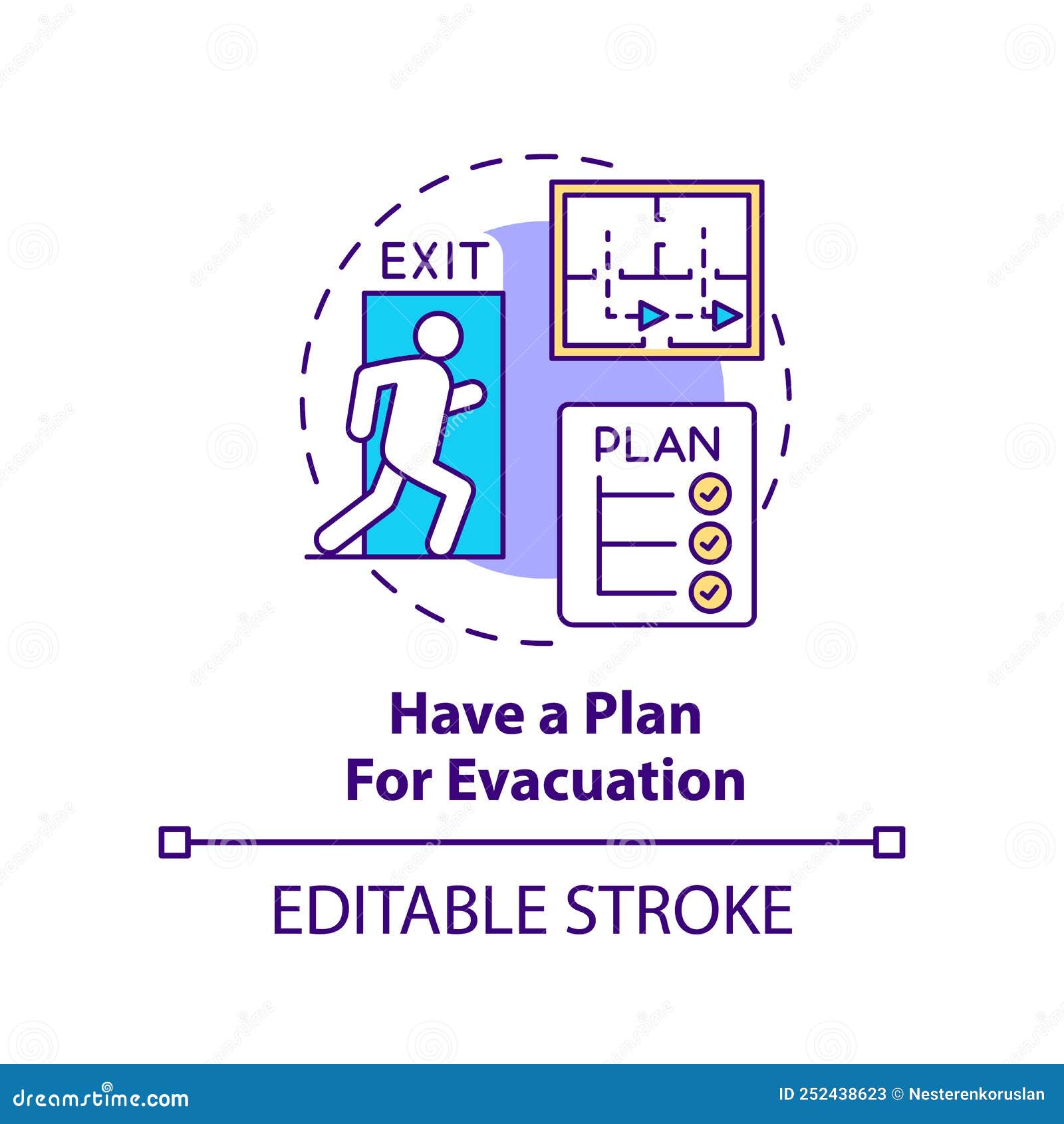 Have Plan For Evacuation Concept Icon Royalty-Free Cartoon ...