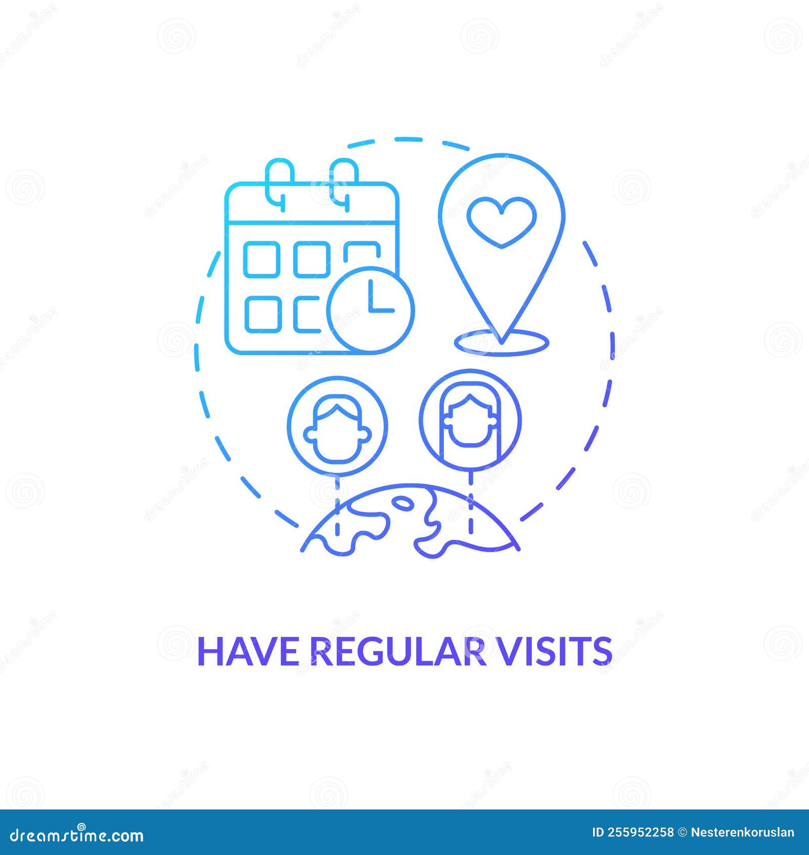 Have Regular Visits Blue Gradient Concept Icon Stock Vector ...
