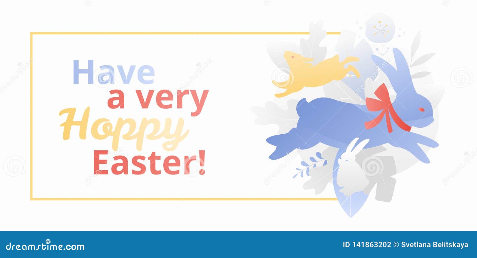 Have a Very Hoppy Easter Banner Stock Vector - Illustration of color ...
