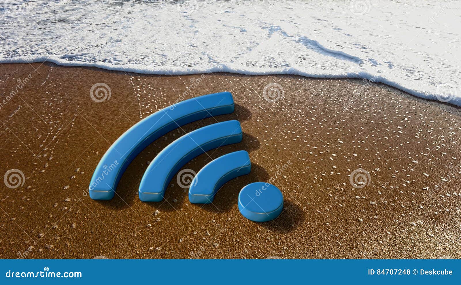 We Have WiFi Internet on the Beach Stock Photo - Image of cellphone ...